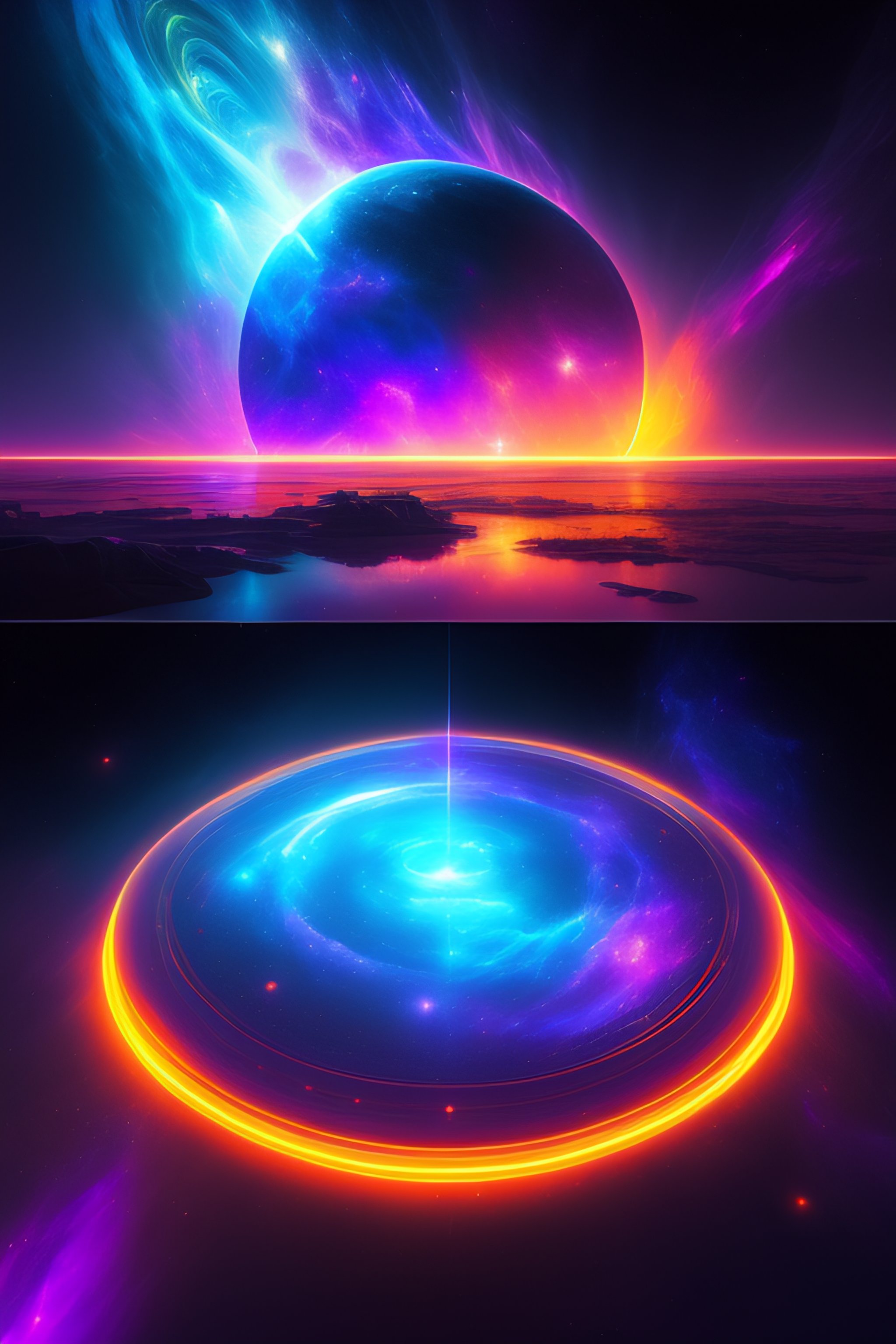 Lexica - Ultradetailed illustration of an energy spell in a galaxy ...