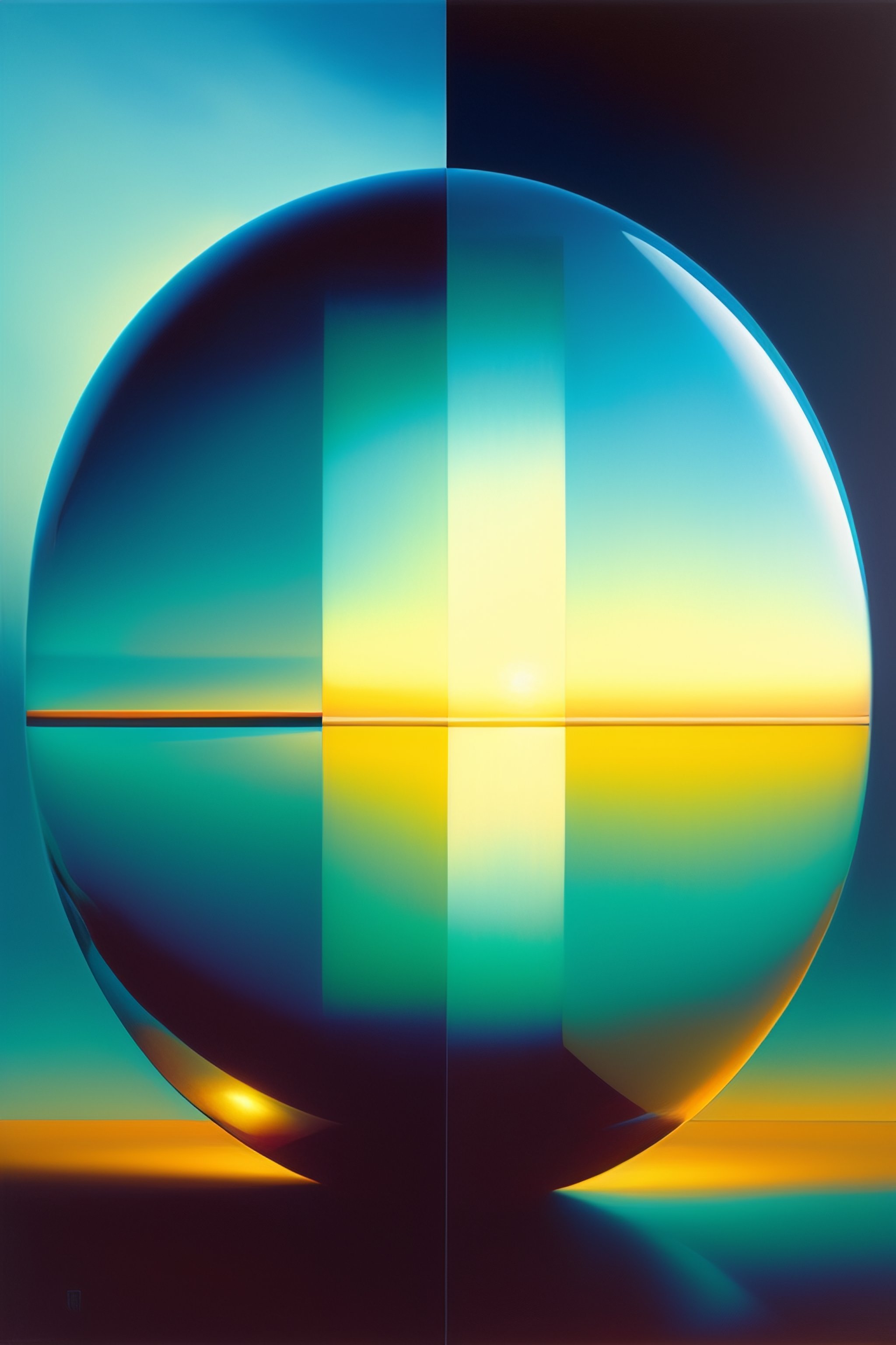 Lexica - A very complex gigantic reflective glowing glass crystal ...