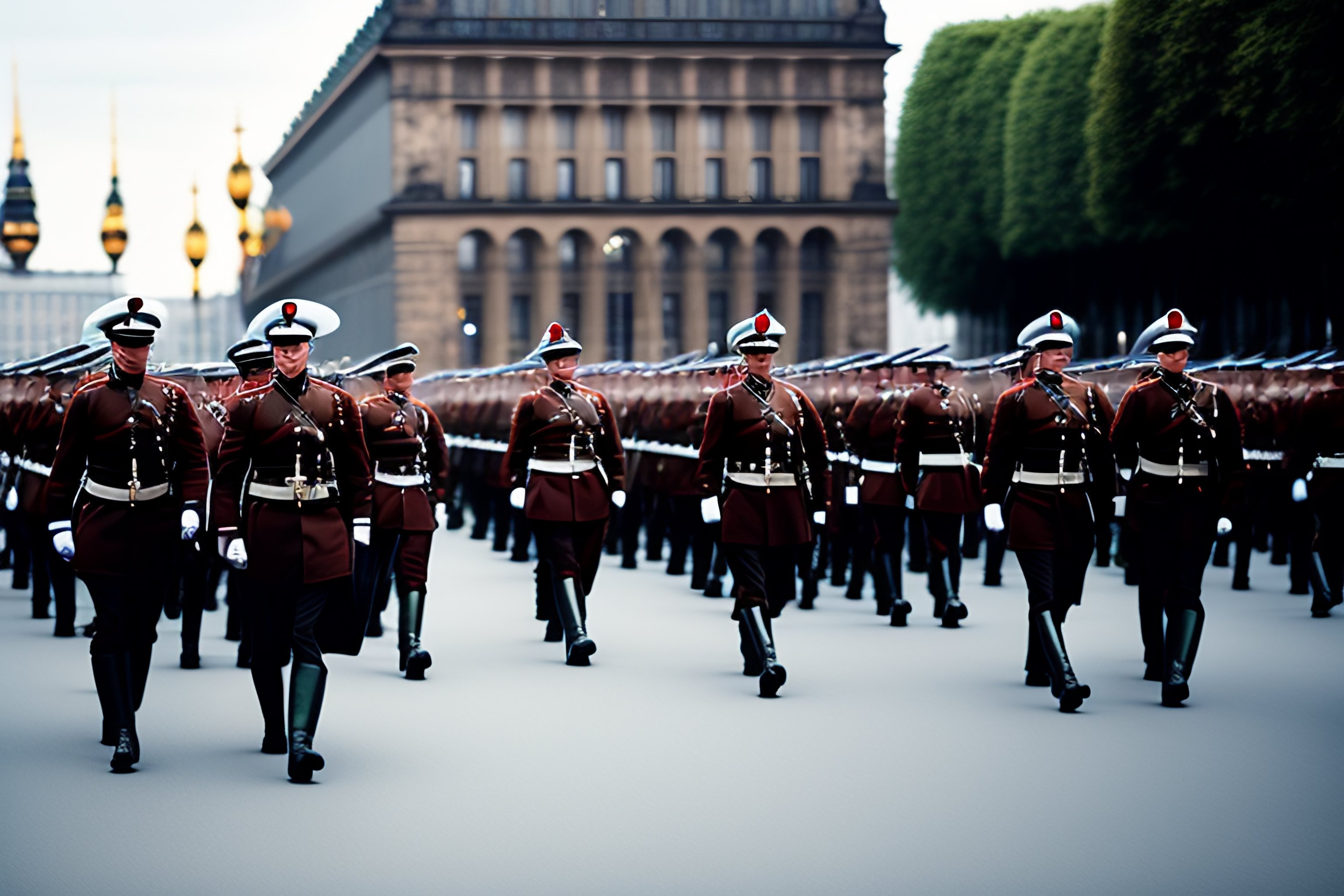 Nazis Soldiers Marching