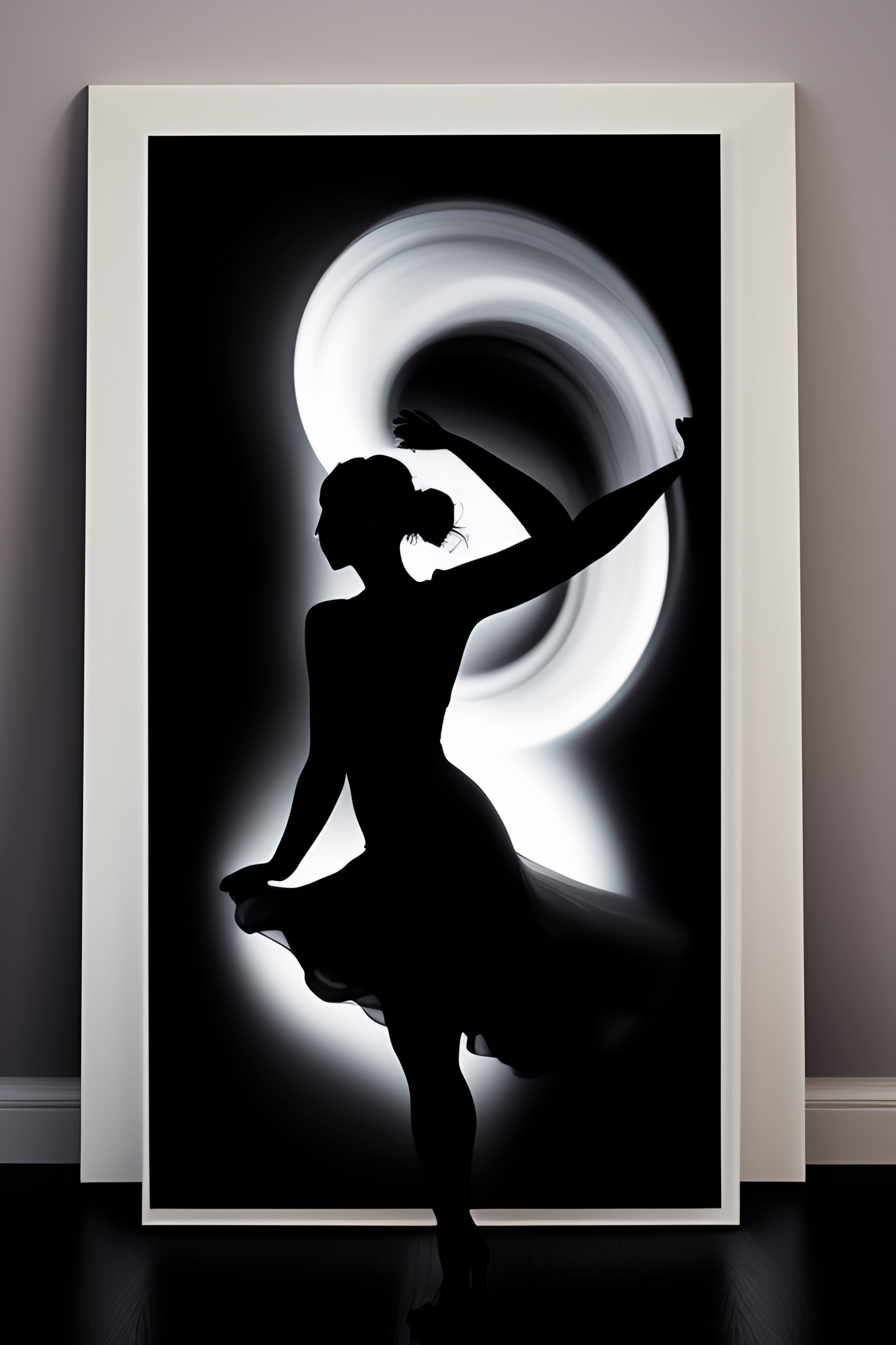 Lexica - Female dancer, abstract painting, dancing in the dark, glowing ...