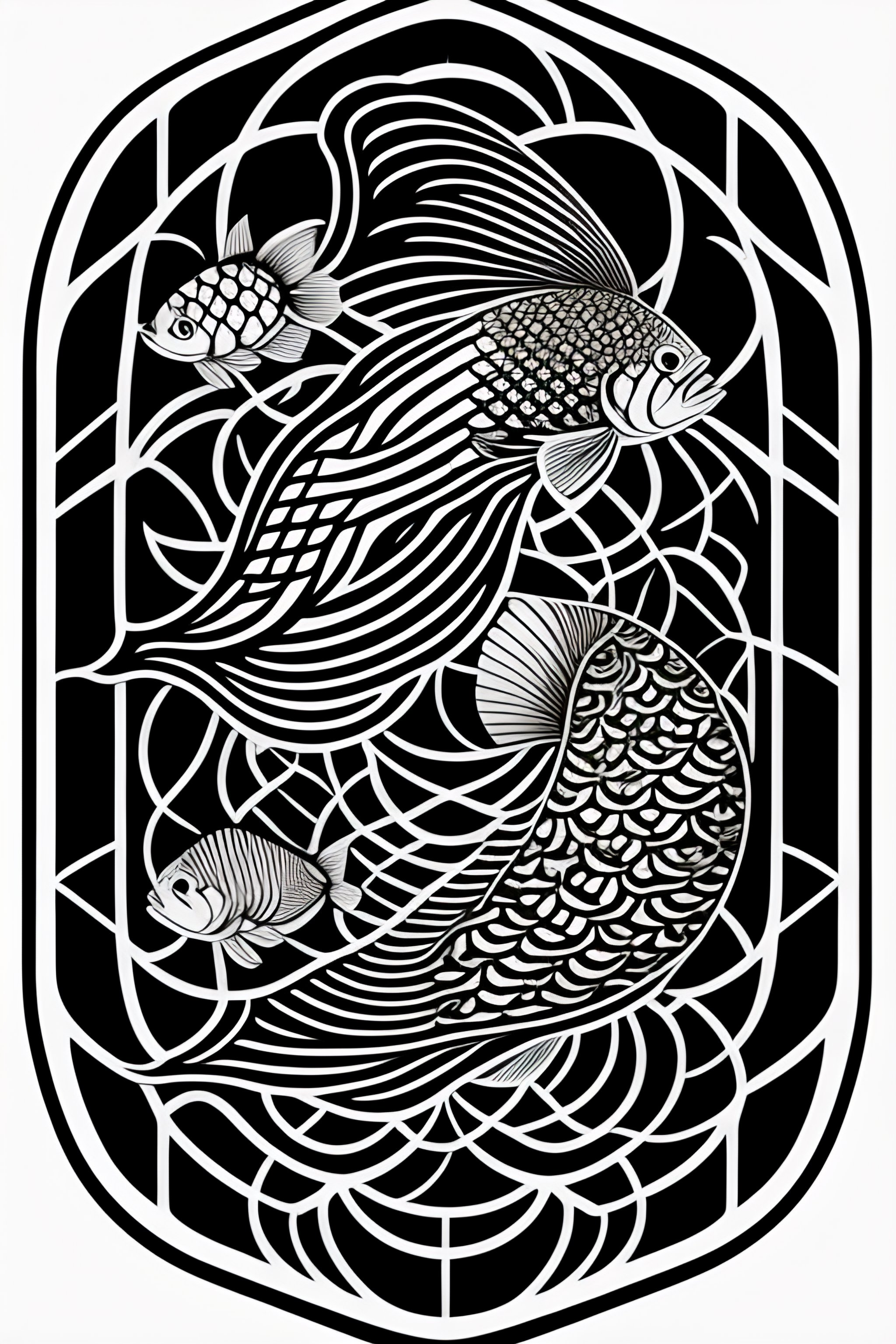 Lexica - Abstract minimalist gothic black and white tattoo depicting ...