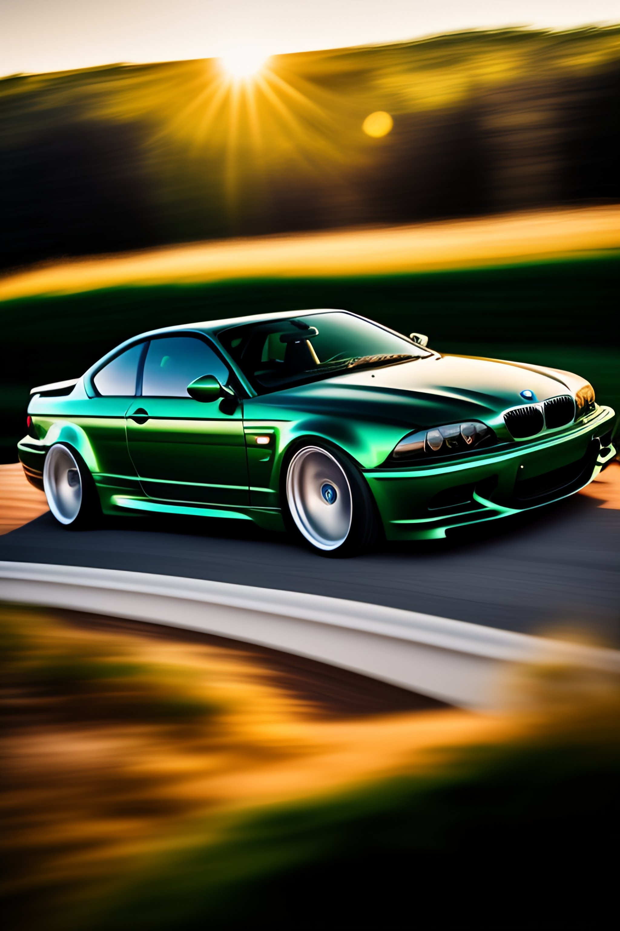 Lexica - Forest green e46 bmw, stock sedan, driving through Connecticut ...