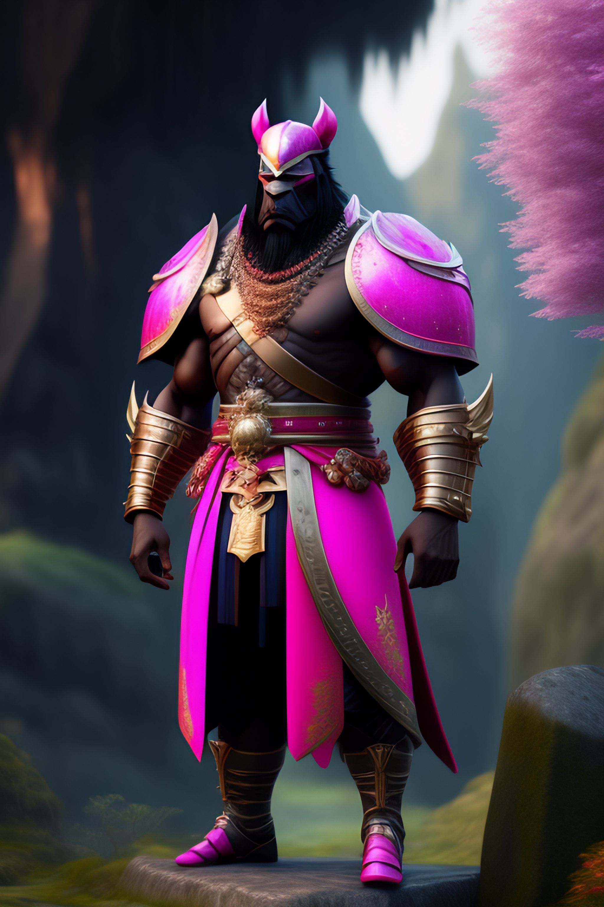 Lexica - A highly detailed matte painting of a Gorilla Samurai in full ...