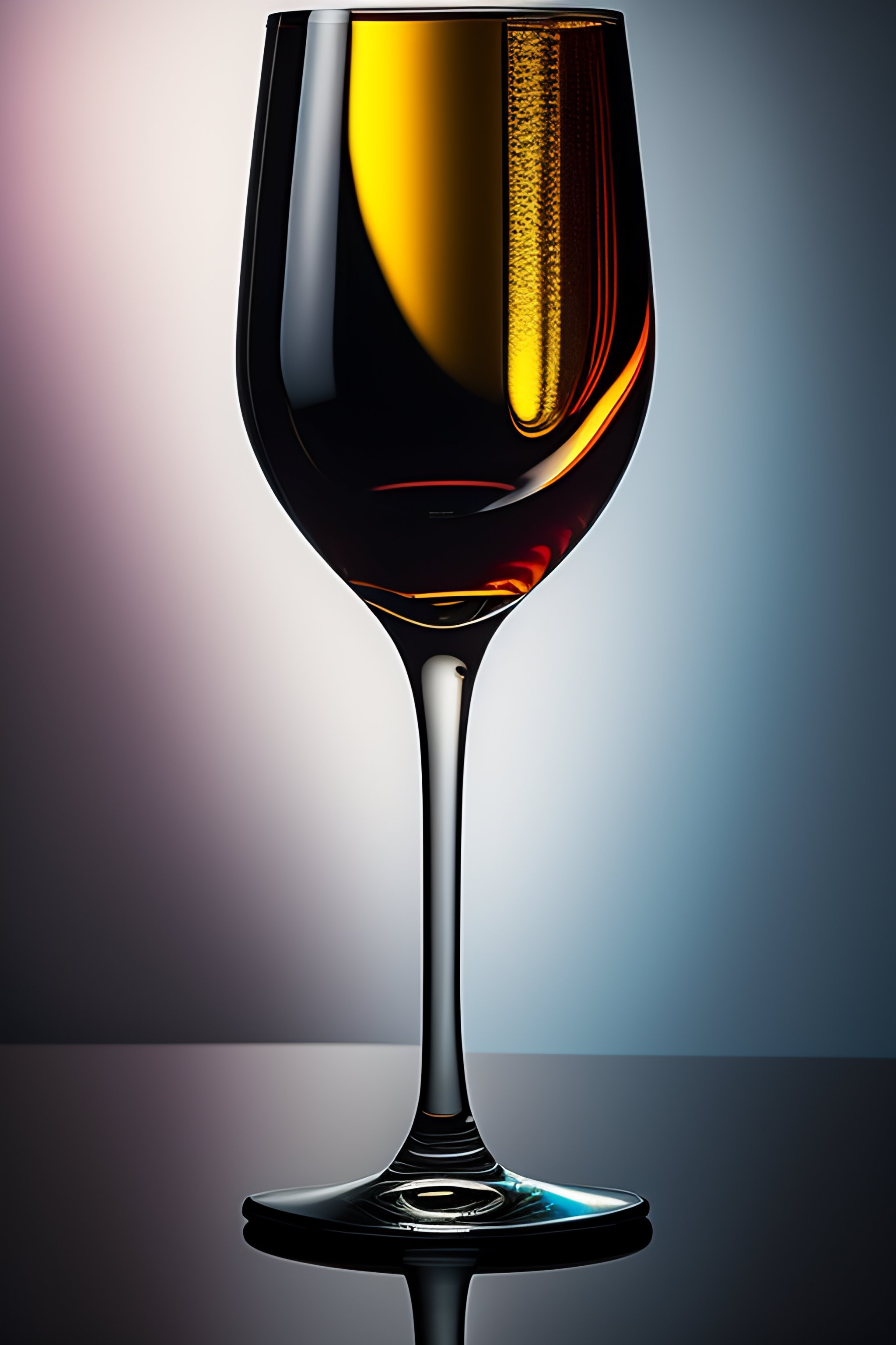 Lexica - Wine glass futuristic, no background