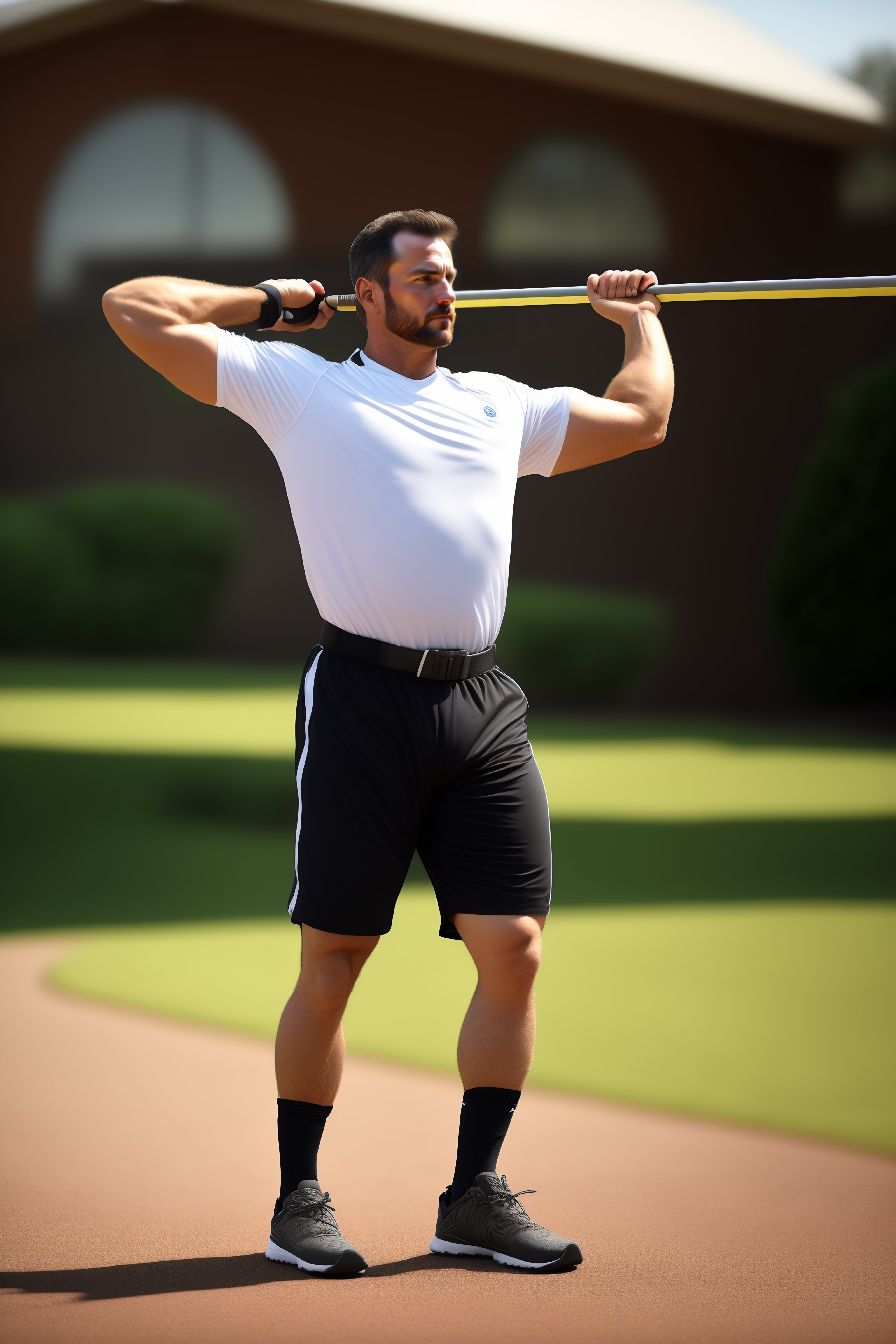 Lexica - Man doing Broomstick External Shoulder Rotation Exercise. Man ...