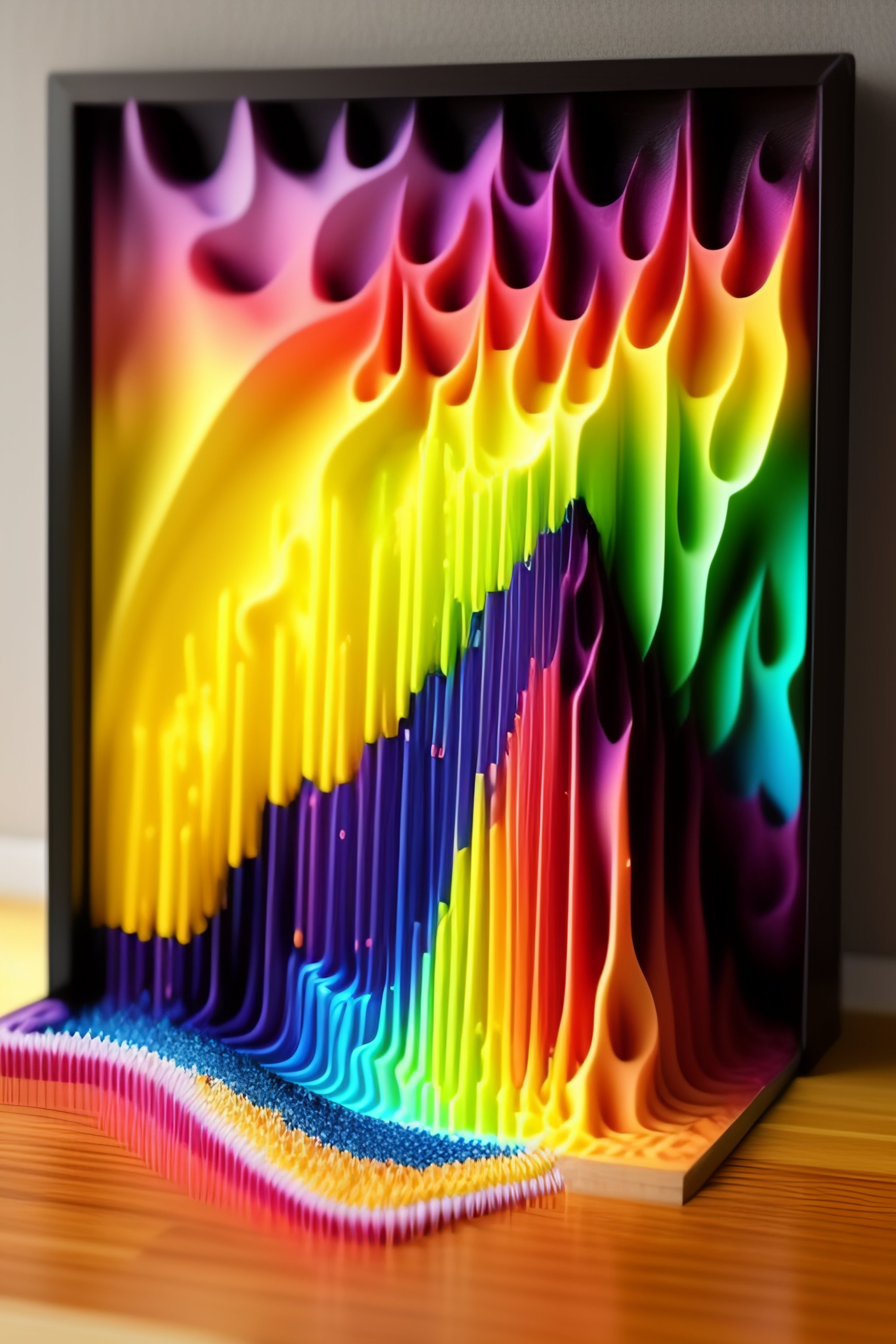 Lexica - A 3d cartesian mathematical plane with projected melted crayon ...