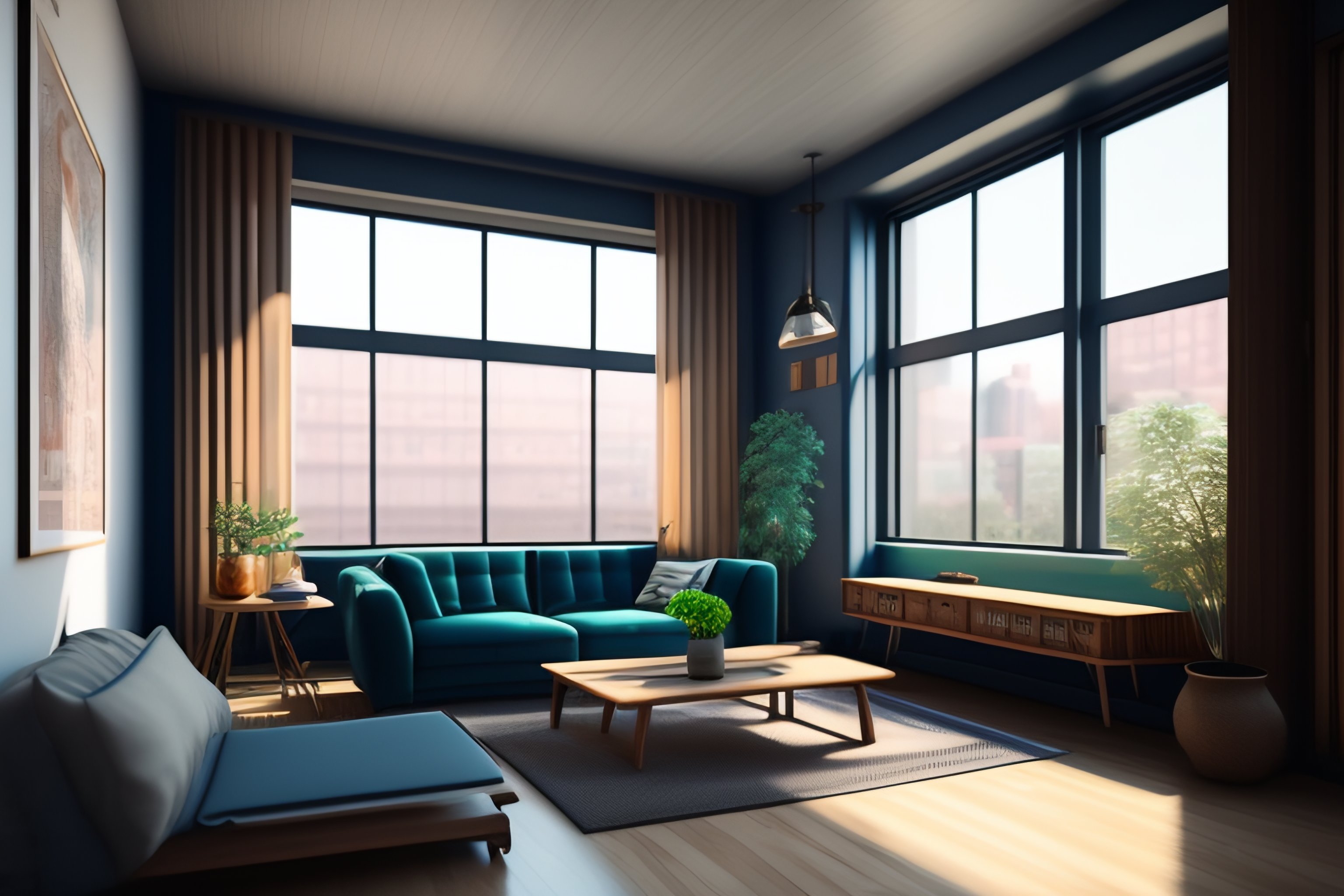 Lexica - Brooklyn vintage loft with simple furniture and a large window ...