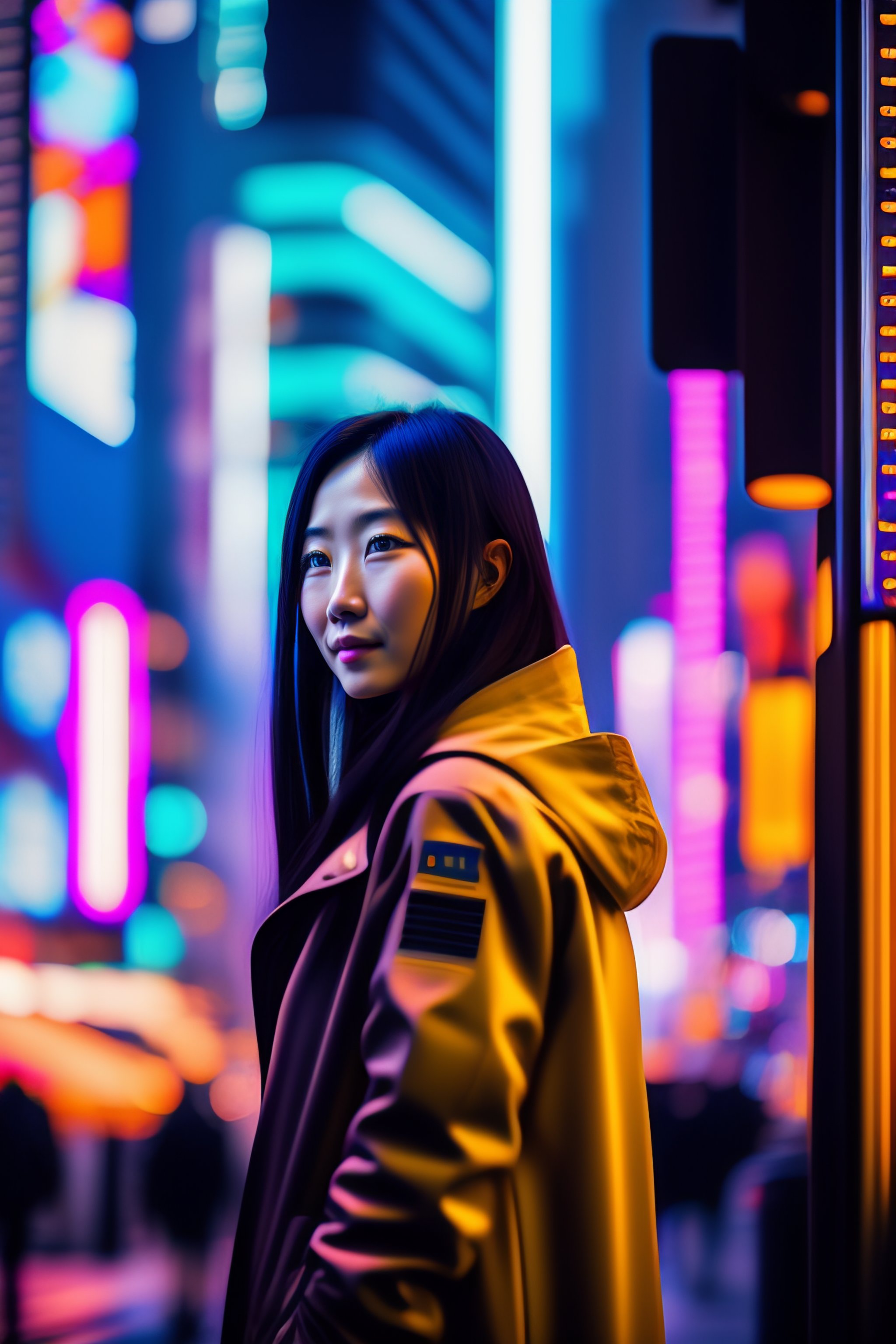 Lexica - Near future, cyberpunk, immensely beautiful girl, 2060 ...