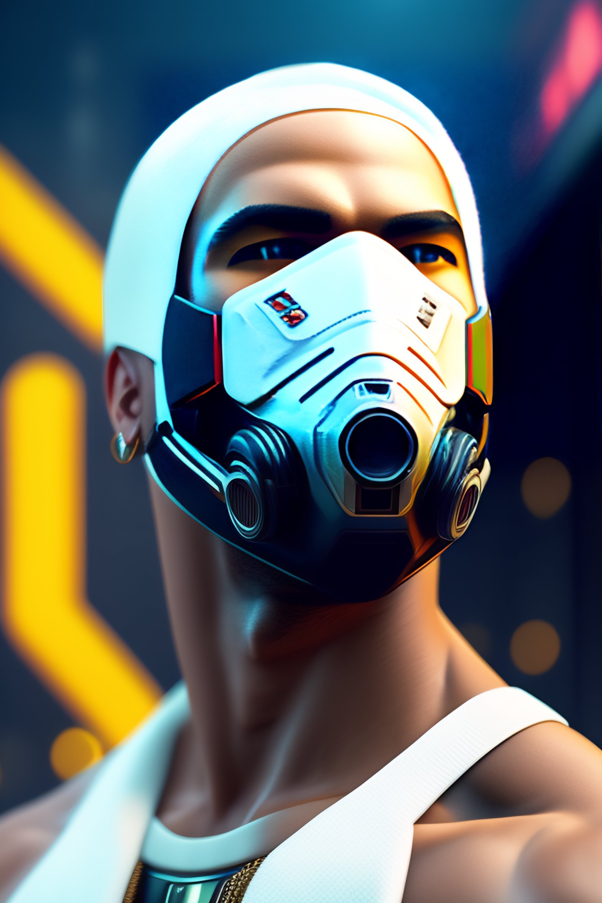Lexica - Cyberpunk 2077 mask man white