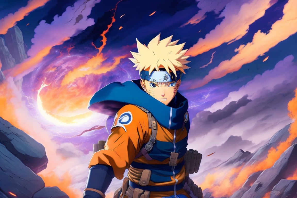Lexica - A captivating Naruto Uzumaki PC wallpaper presenting Naruto in ...