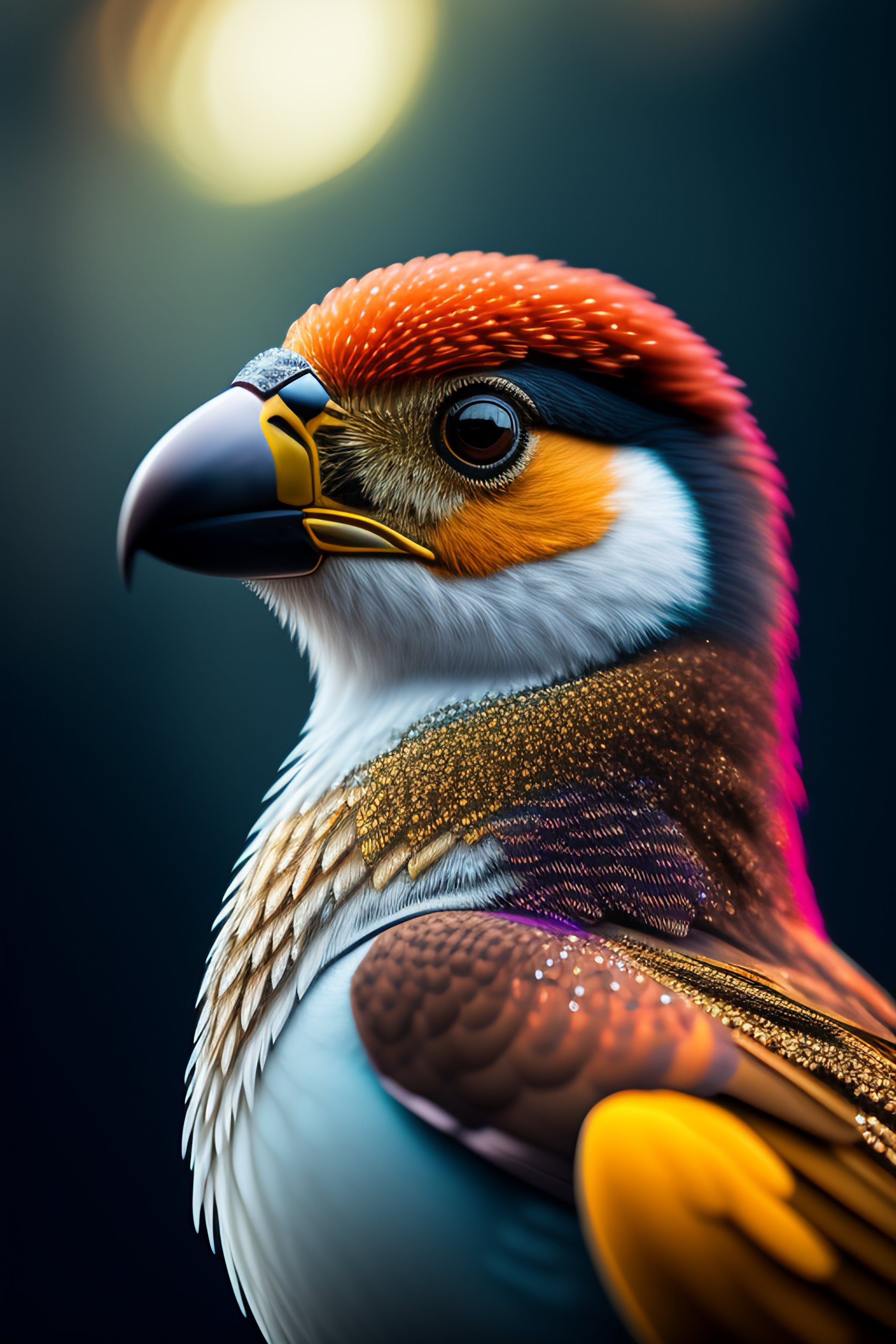 Lexica - A bird in swarovski, high detail, detailed behance instagram ...