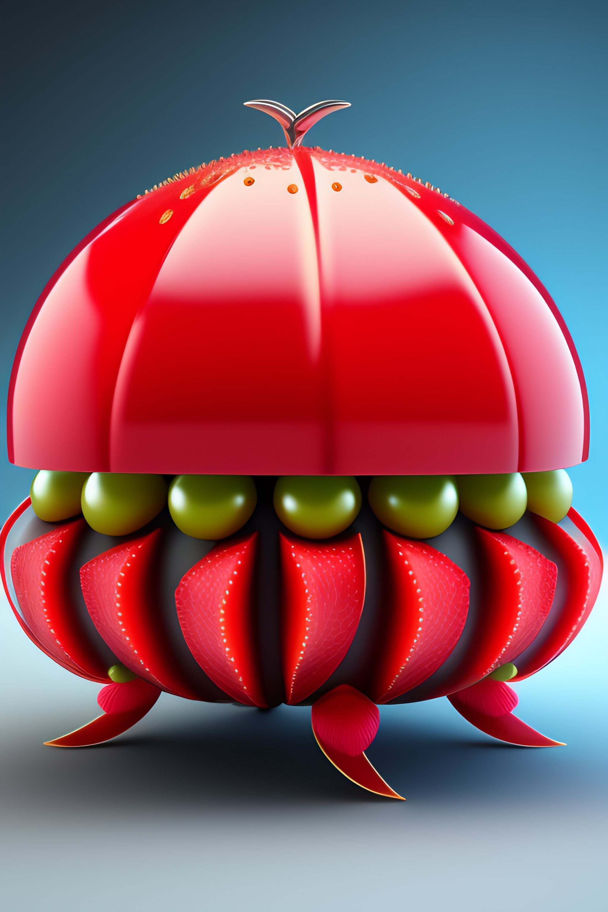 Lexica - A cute and adorable crab made of watermelon highly detailed ...