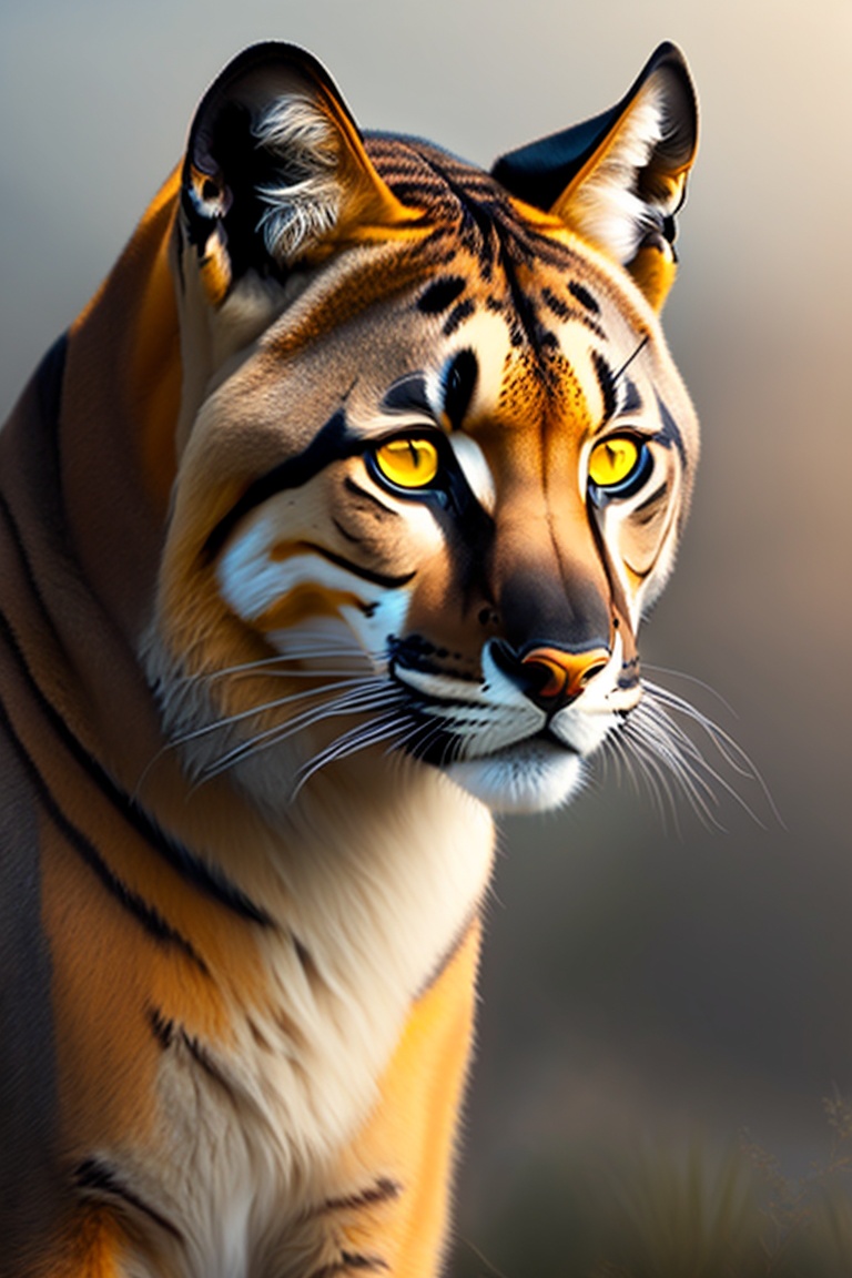 Lexica - Puma,angry,black,yellow eyes,foggy background