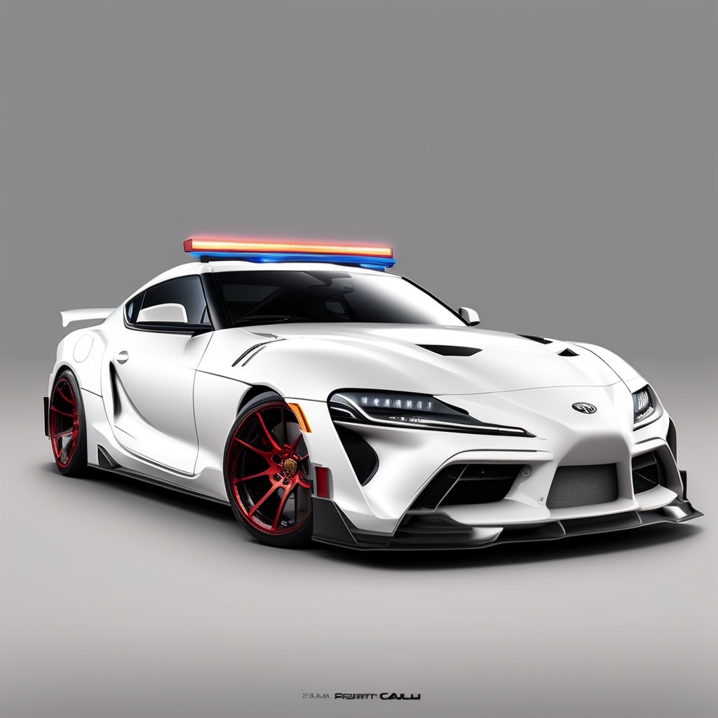 Lexica - A car with the police Lightbar [Toyota Supra, 335 horsepower ...