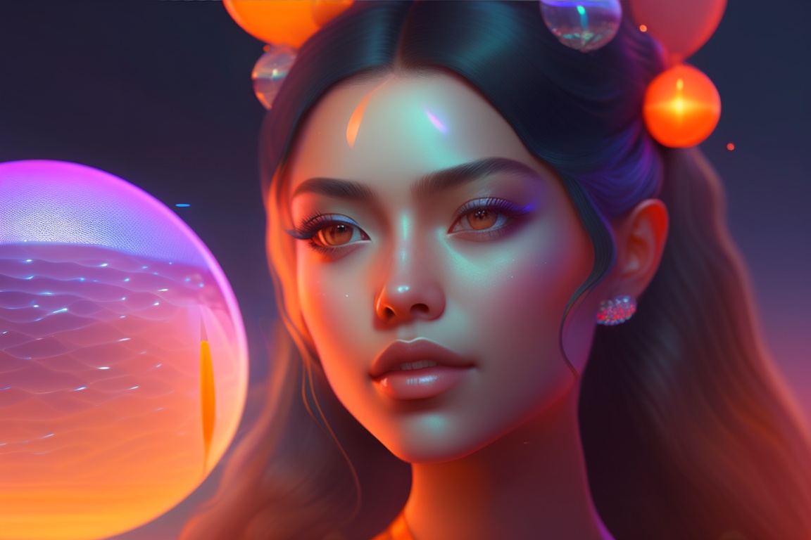 Lexica - Store girl, transparent, bioluminescent creatures, 8k ...