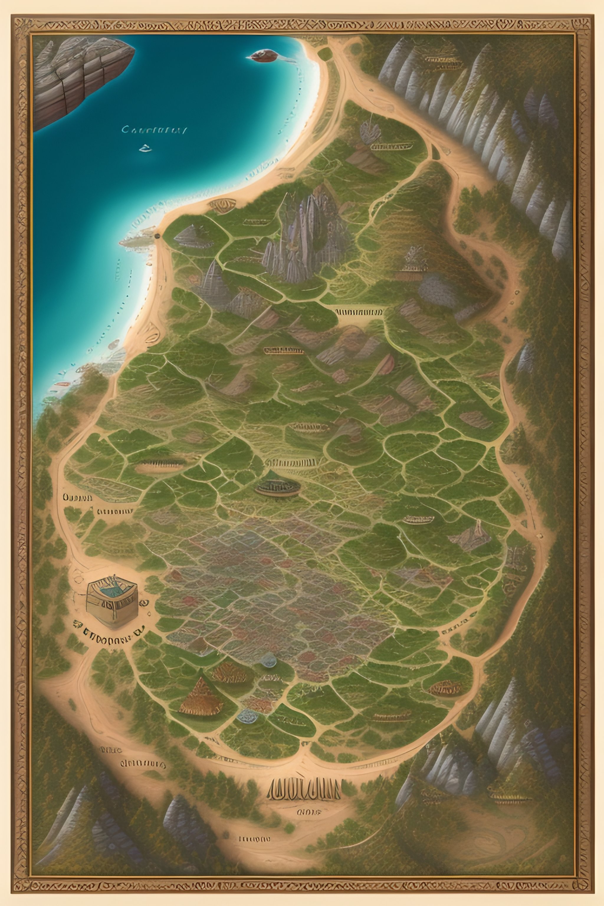 Lexica - Cartographer map, country , tabletop map, cities, towns, caves ...