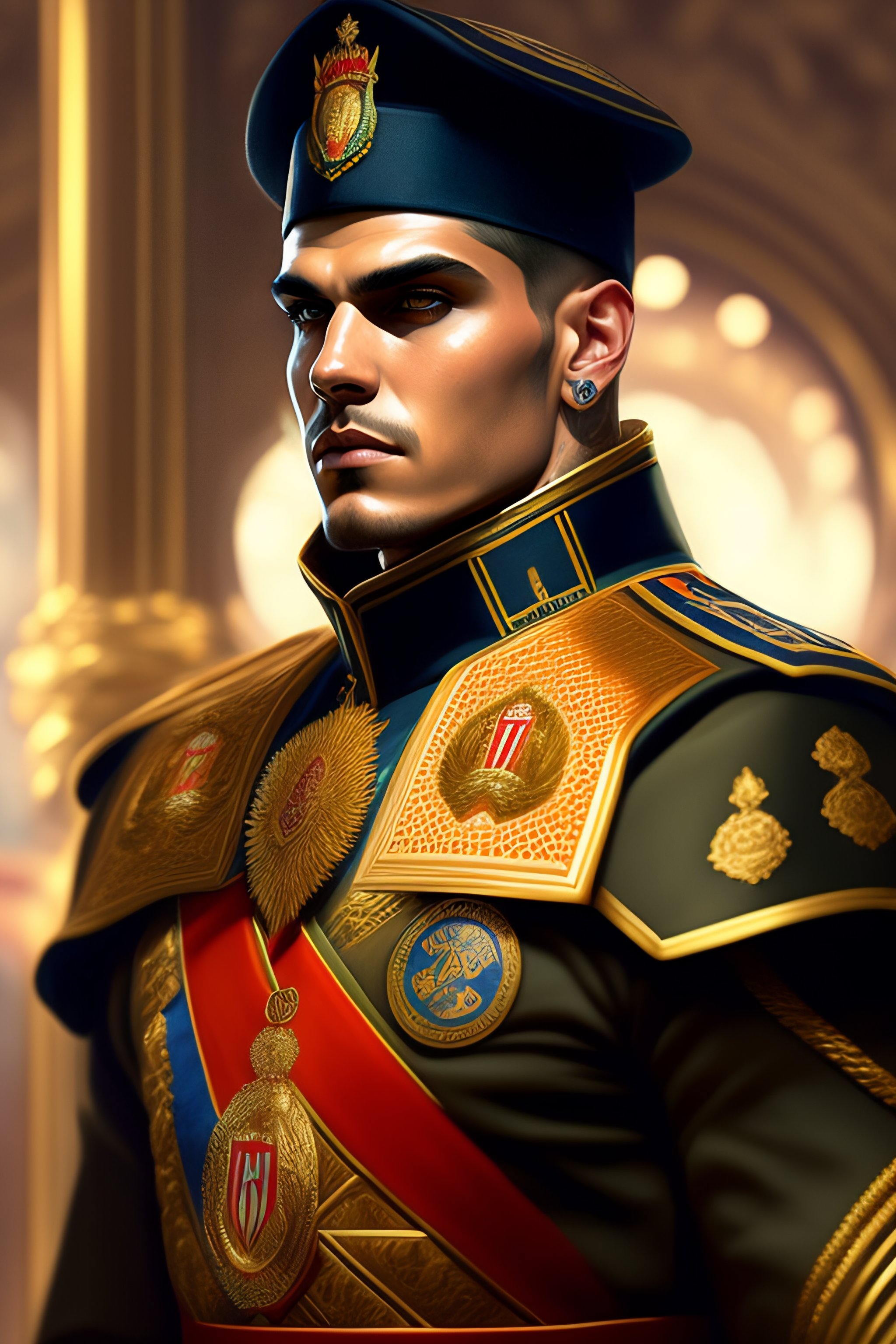 Lexica - Potrait of mauro icardi person wearing elaborate military ...