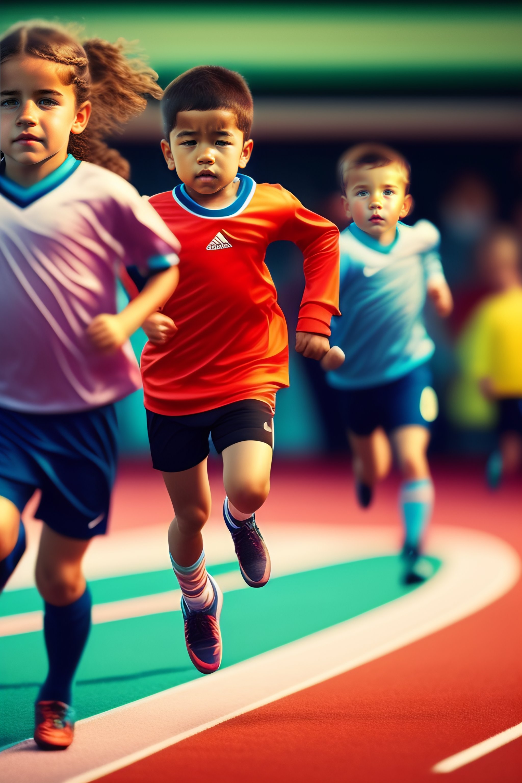 Lexica - Generate a photo illustrate kid likes sport at school