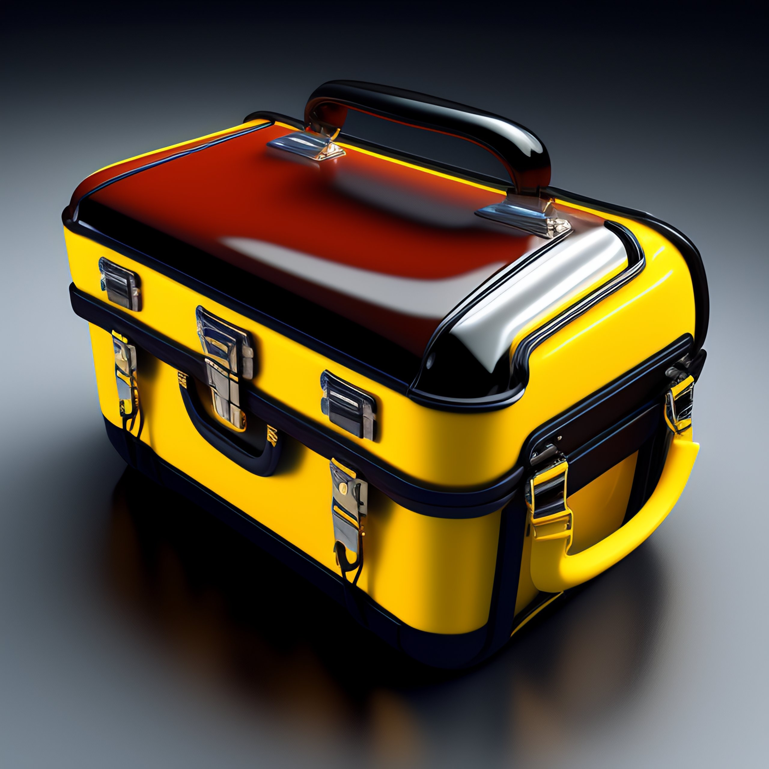 Lexica - Plastic briefcase on the table 3d object