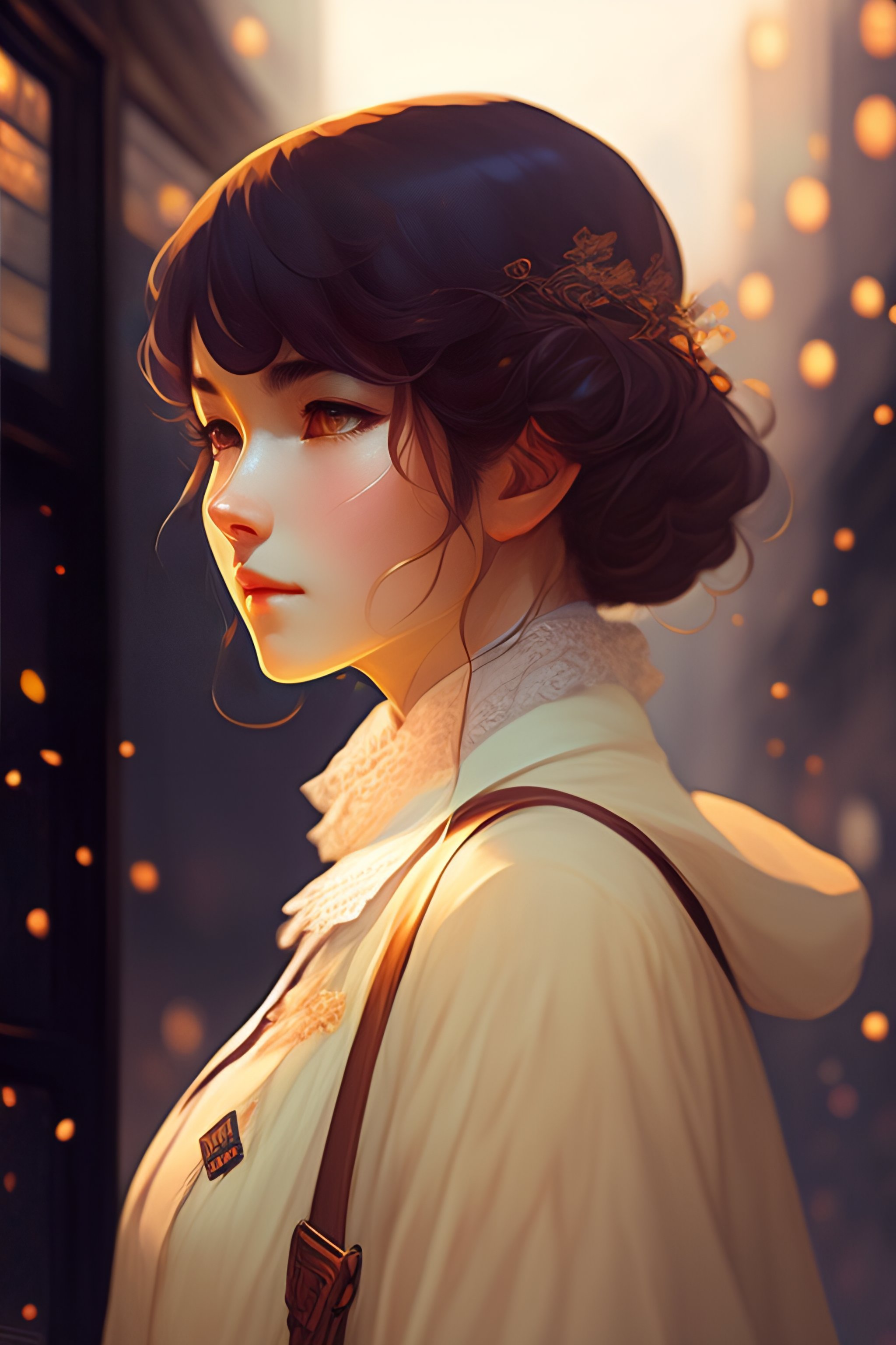 Lexica - Writing young reporter brunette tavern baroque oil painting ...