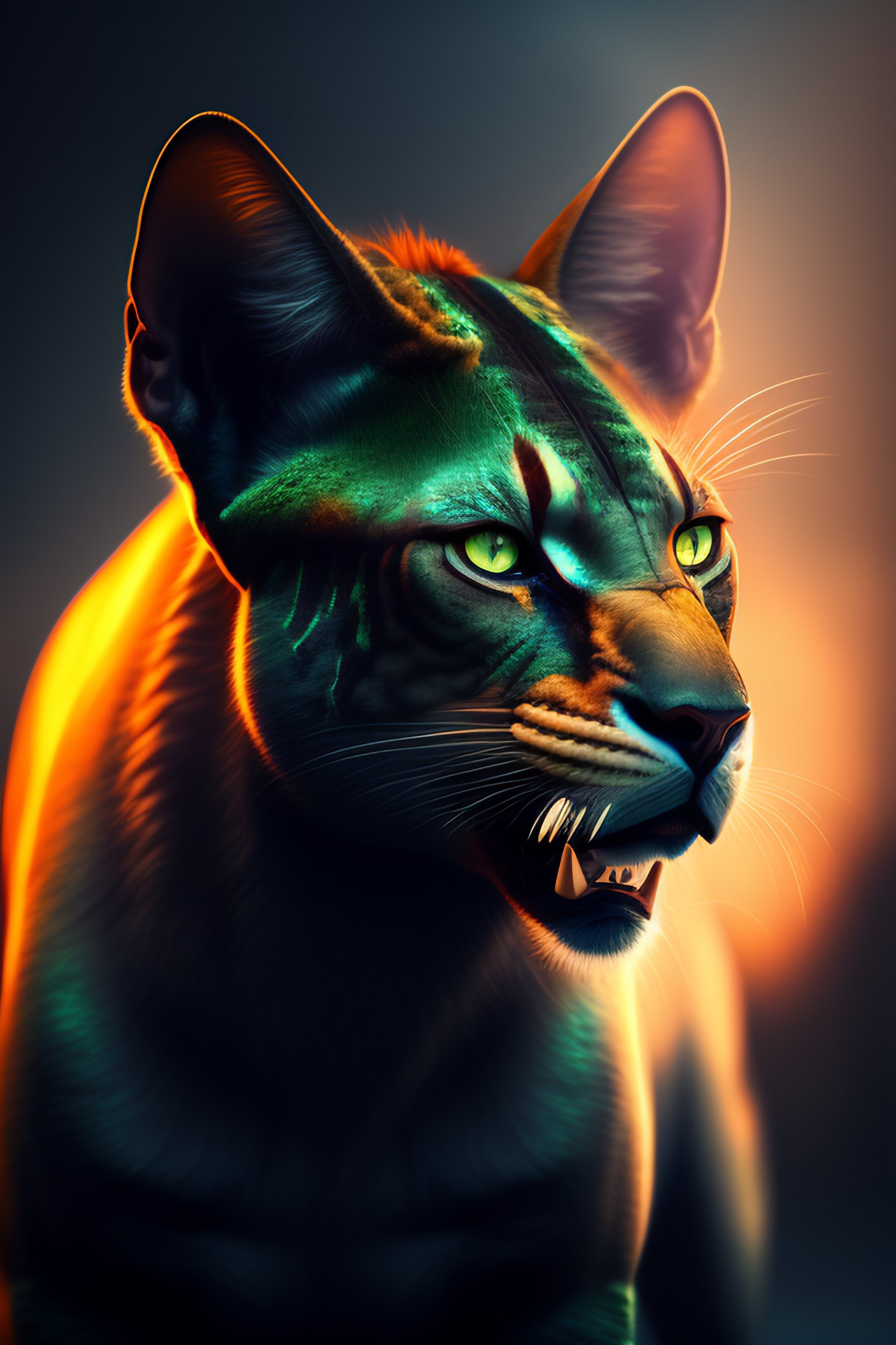 Lexica - Chimera, face, eyes angry,4k