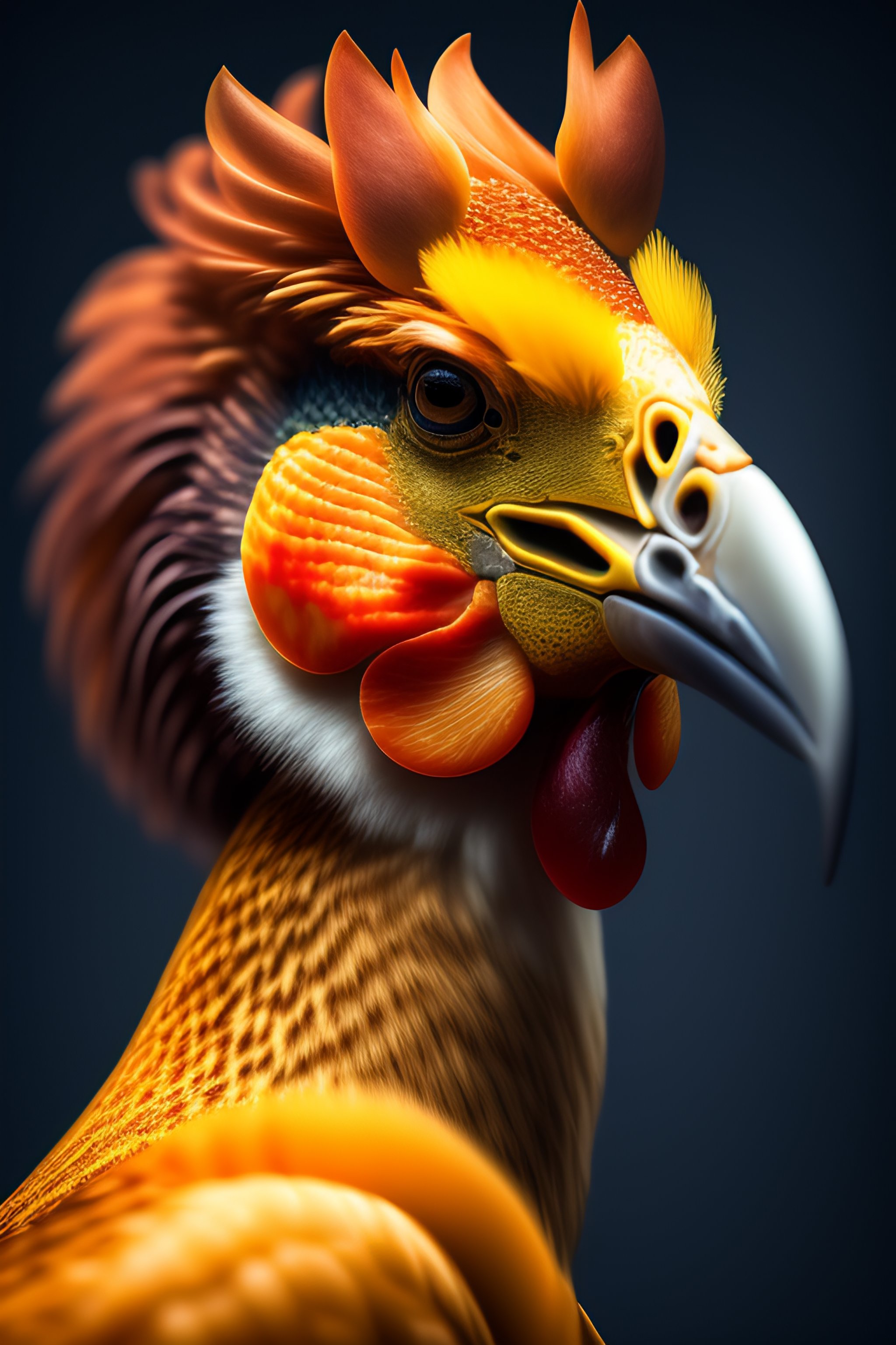 Lexica - Chicken headed human, mugshot, hyper realistic 4k hd