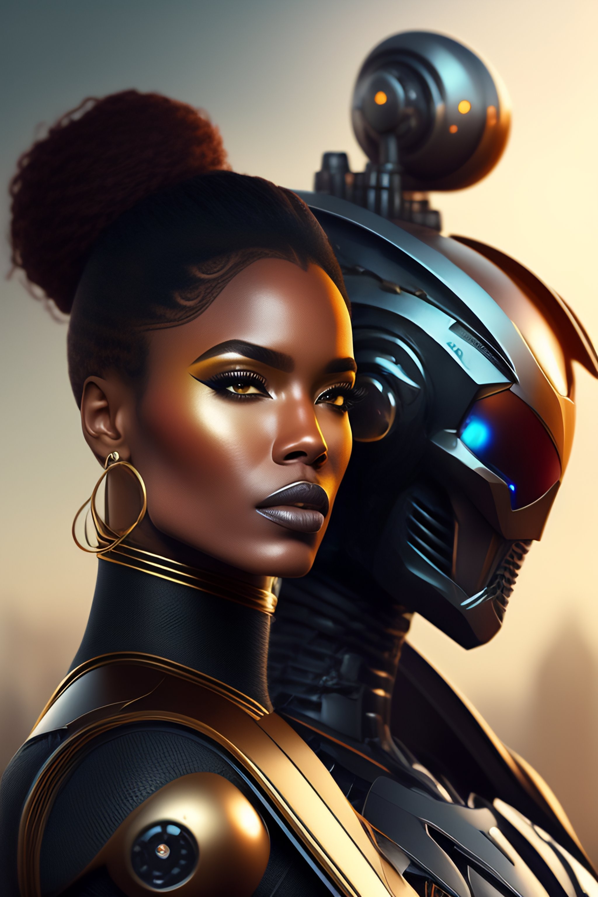 Lexica - Create an image of a male cyborg with a historical theme