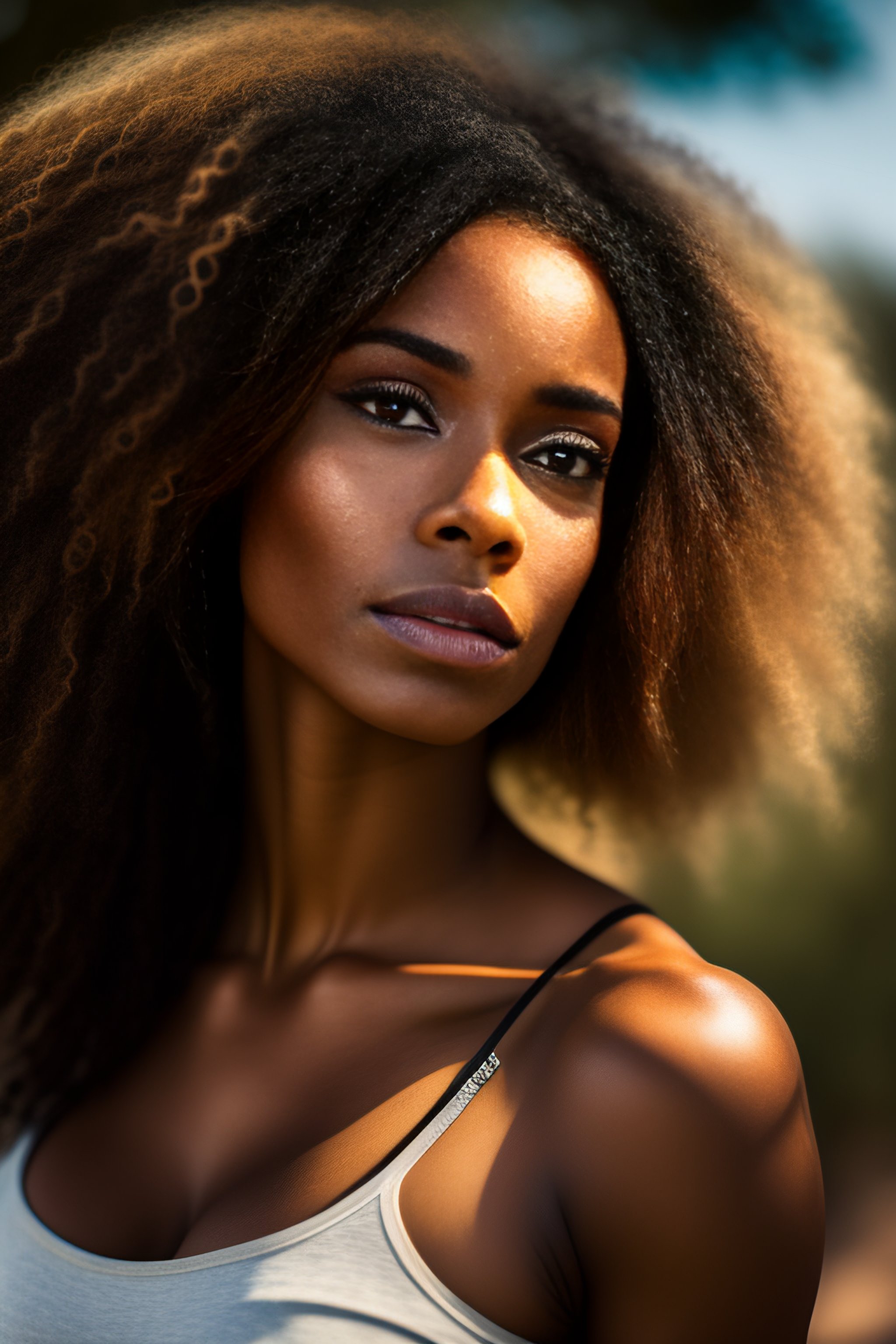 Lexica - Highly detailed portrait of a beautiful African American ...
