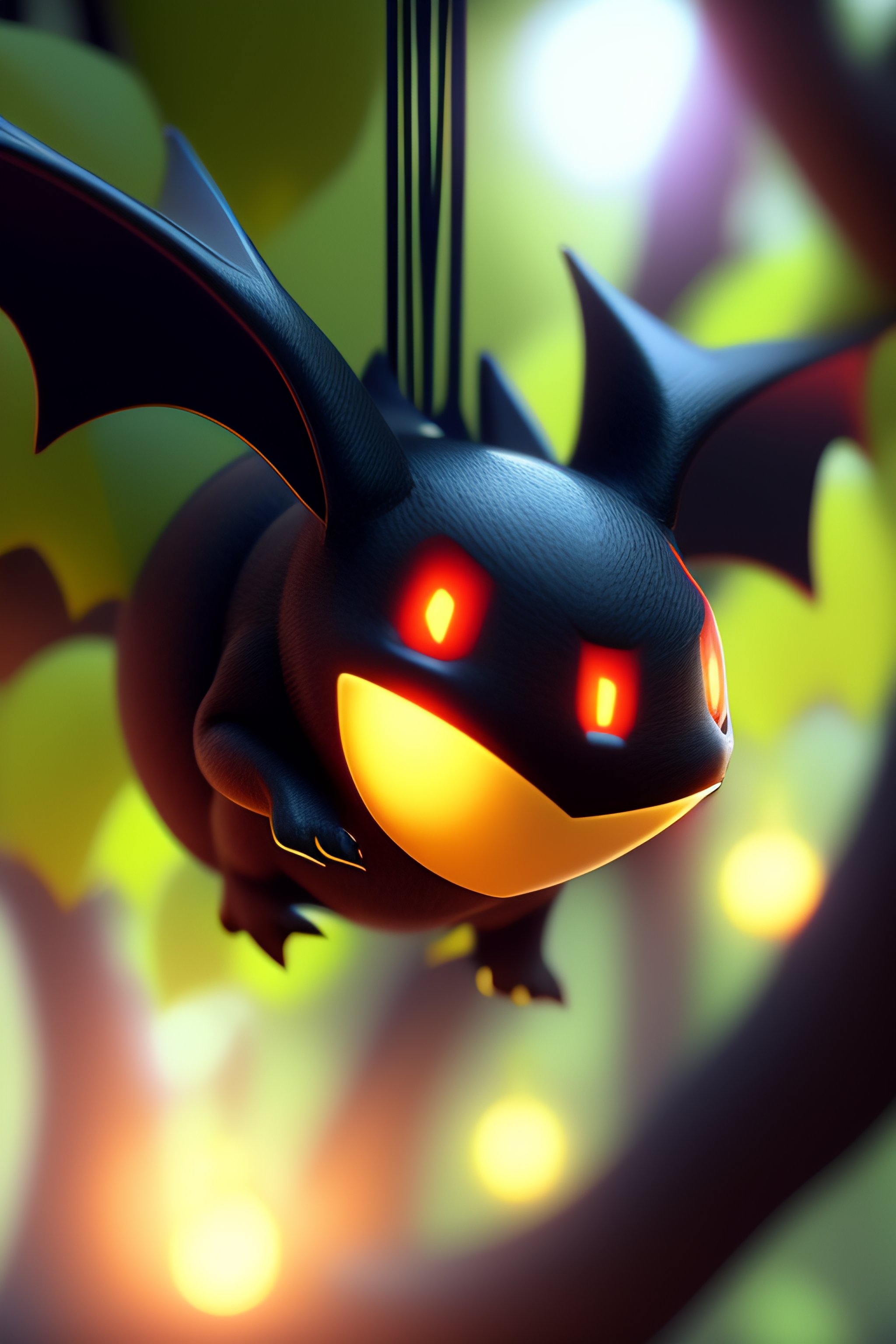 Lexica - A pokemon that looks like bat, bat hanging upside down in a ...