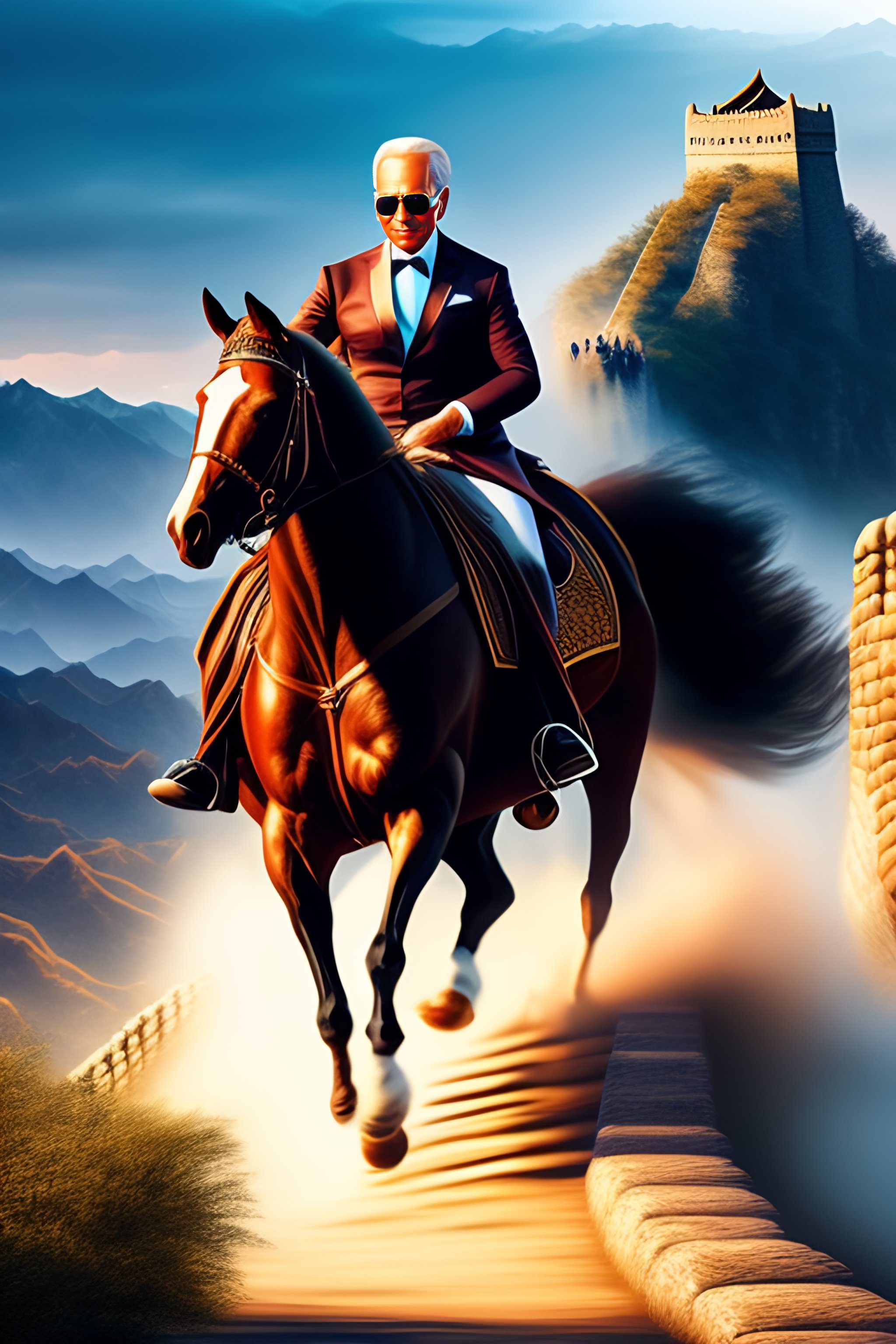 Lexica - Action scene of Joe Biden riding a magic carpet: 2.0 | Great ...