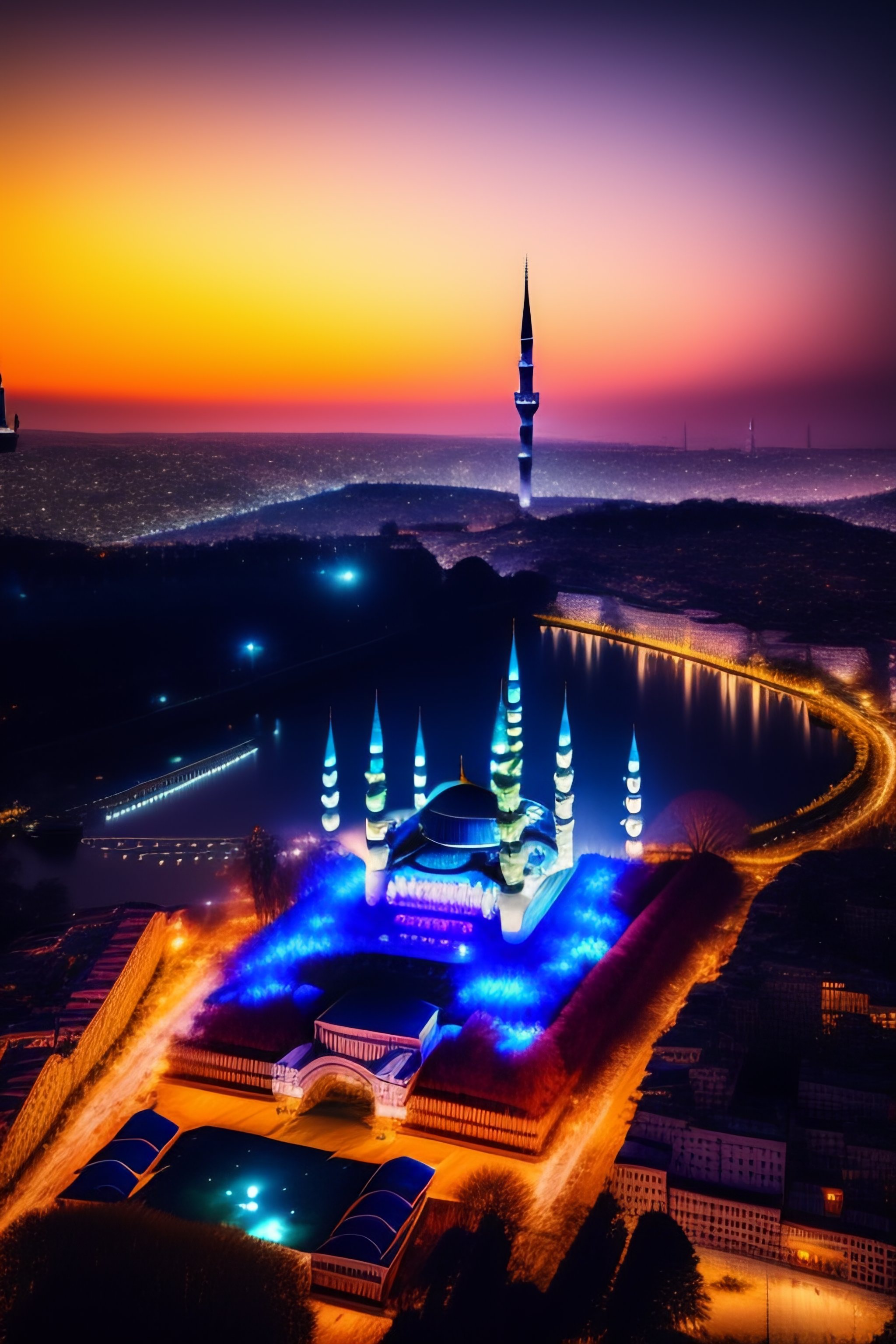 Blue Mosque Istanbul Aerial