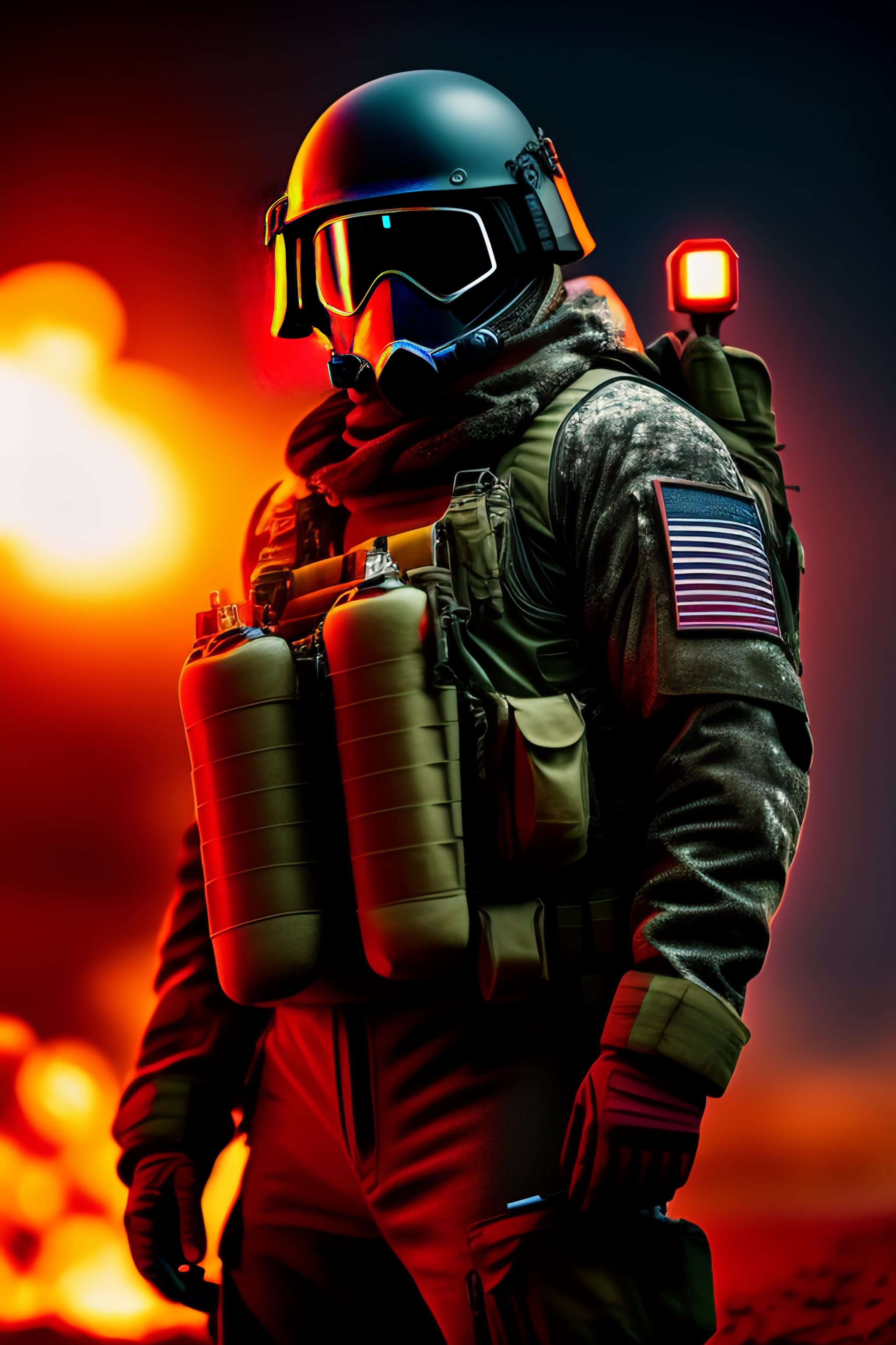 Lexica - Anthropomorphic red hamster warrior agent in a burnt land ...