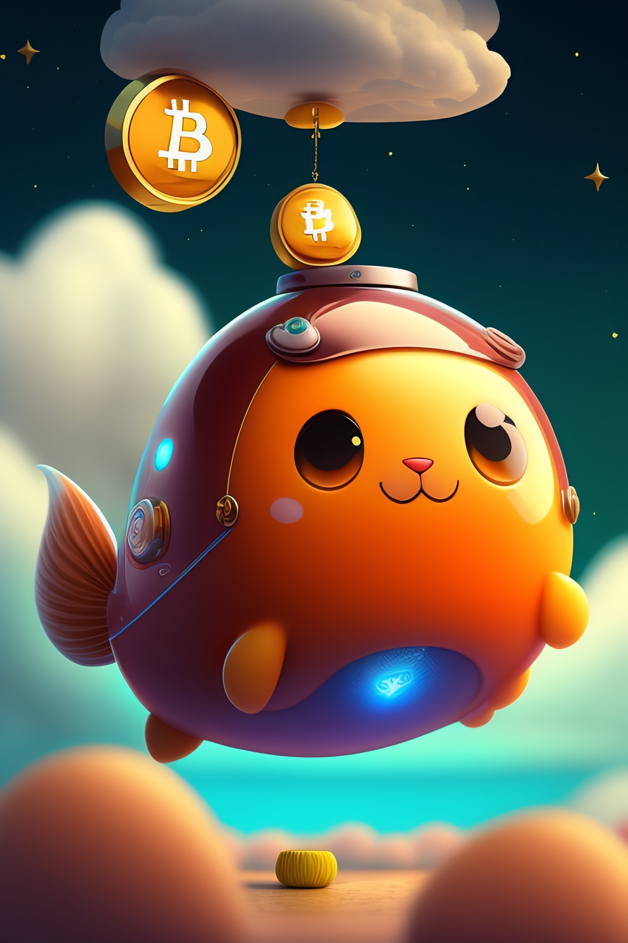 Lexica - Cute and adorable bitcoin baby, fantasy, dreamlike, surrealism ...