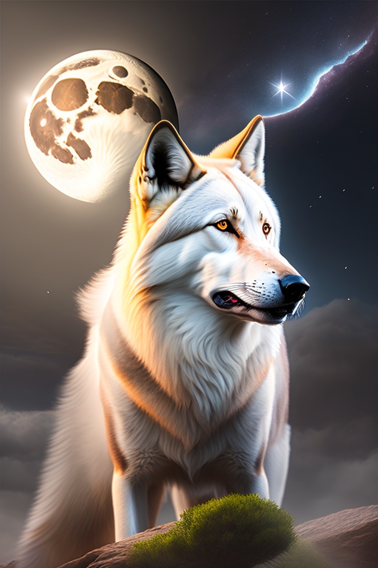 Lexica - Capture the essence of a fierce white wolf snarling, with the ...