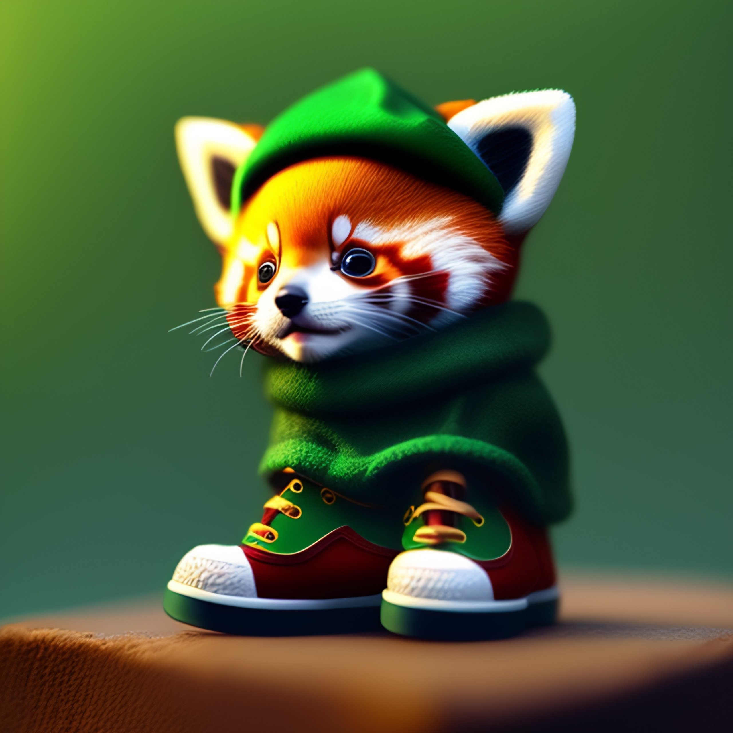 Lexica - Cute small humanoid cat red panda, wearing airforce clothes ...