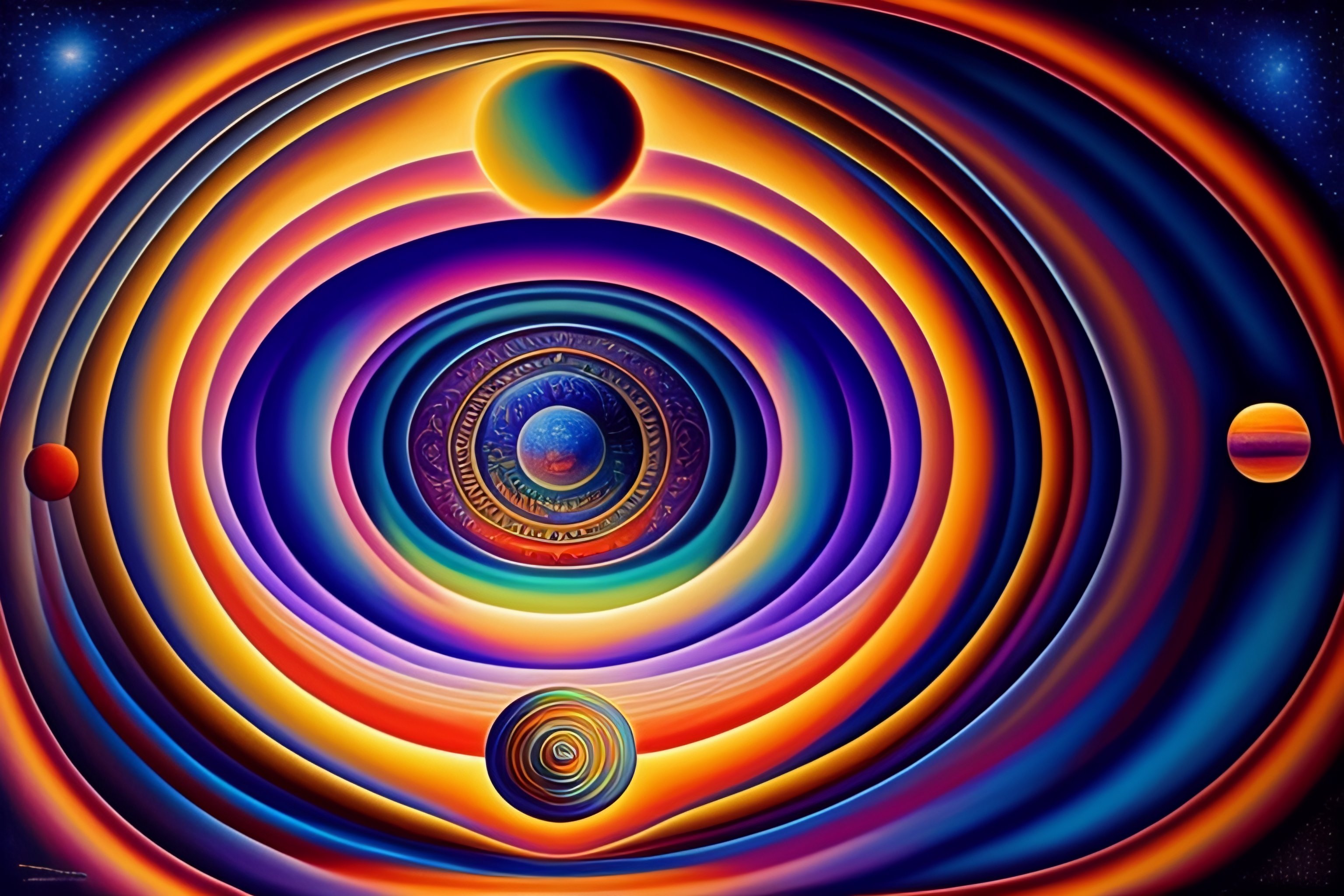 Lexica - Dream, dmt, lsd, painting, surreal, surrealism, planets, solar ...