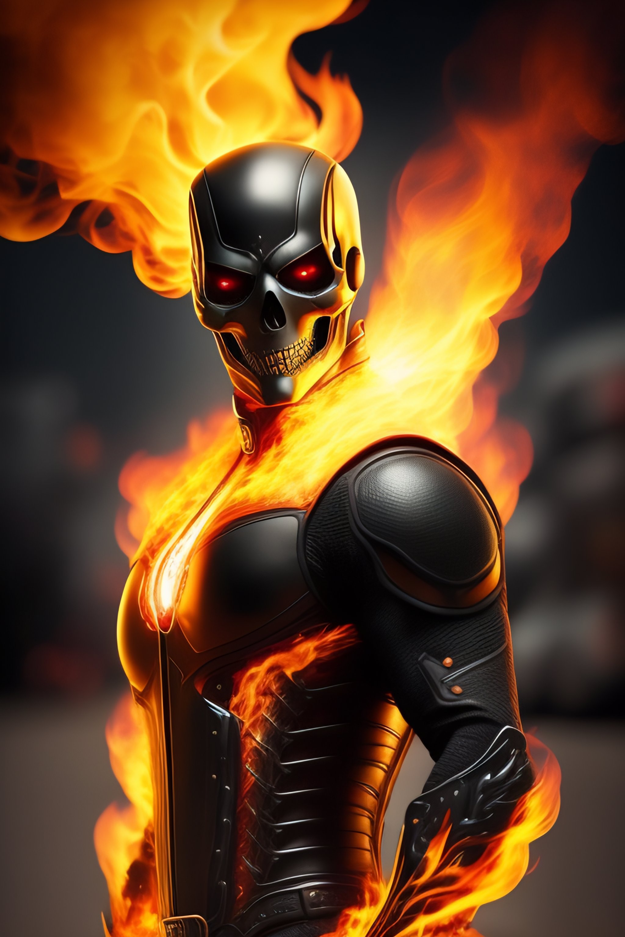 Lexica - Ghost Rider con cara humana ultra realista