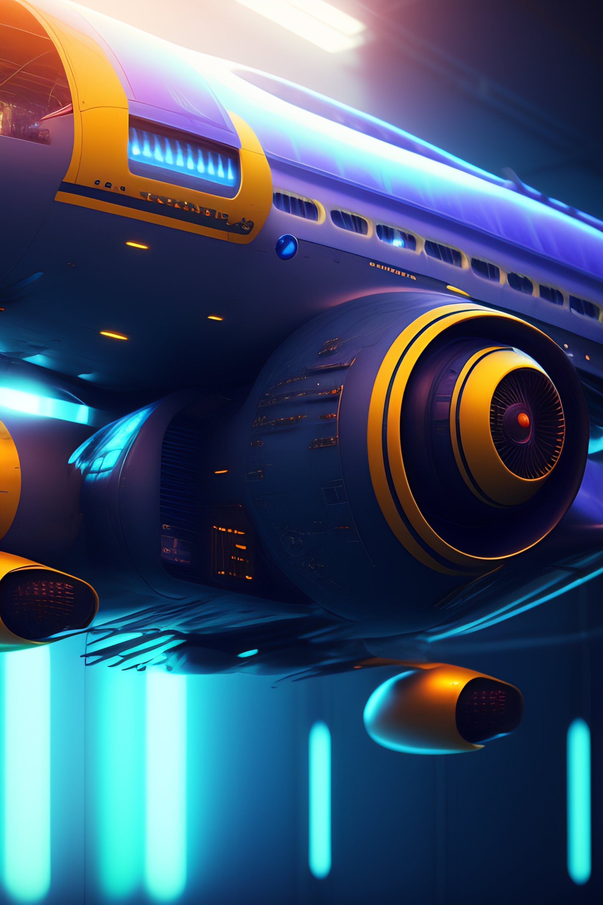 Lexica - Cyberpunk alien concept inspired jet plane, futuristic look ...