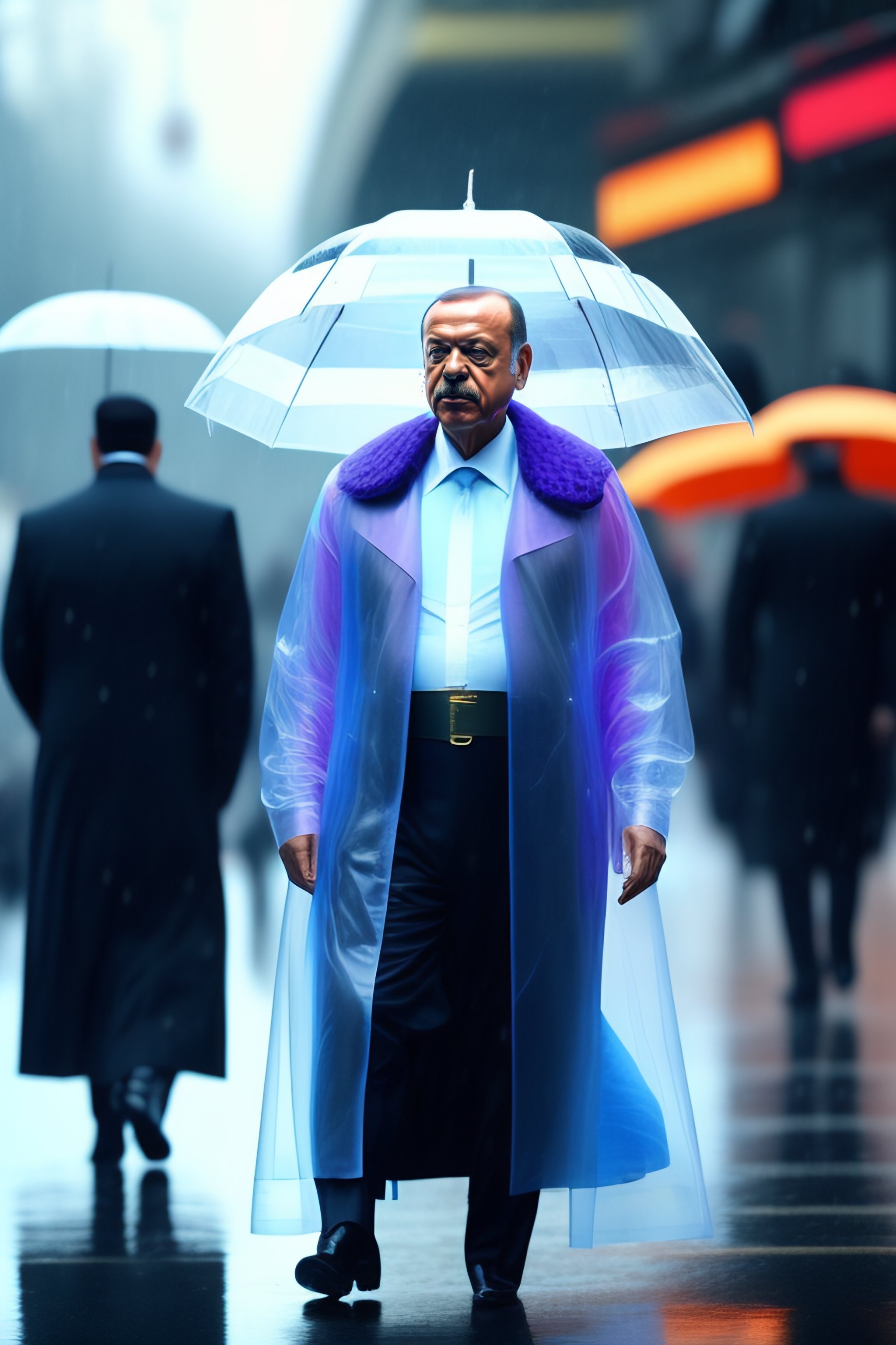 Lexica - Turkey from Recep Tayyip Erdogan wearing transparent raincoat ...