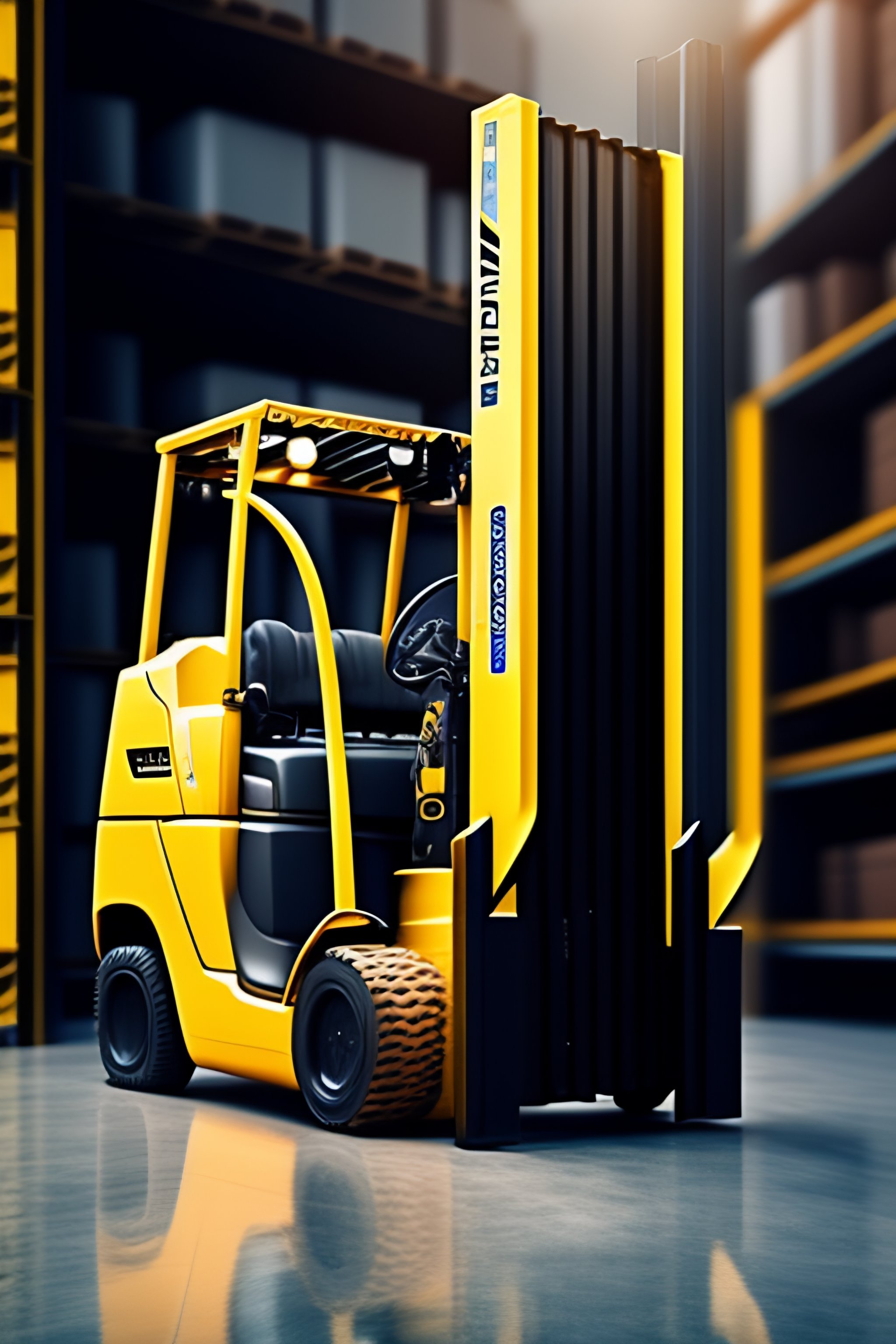 Lexica - Picture of a forklift truck: Futuristic, advanced design ...