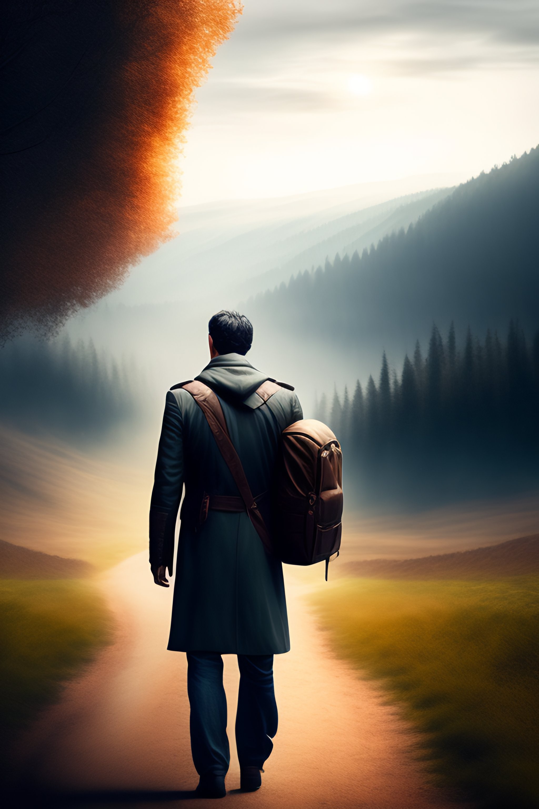 Lexica - Man leaving everything and going