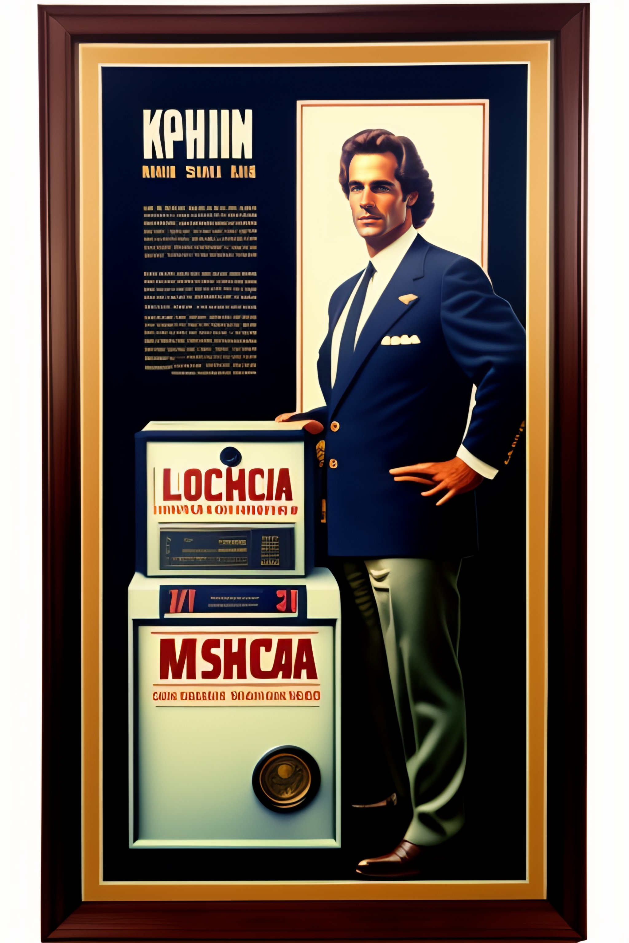 Lexica - Award winning poster design from the 80's, locksmith man ...