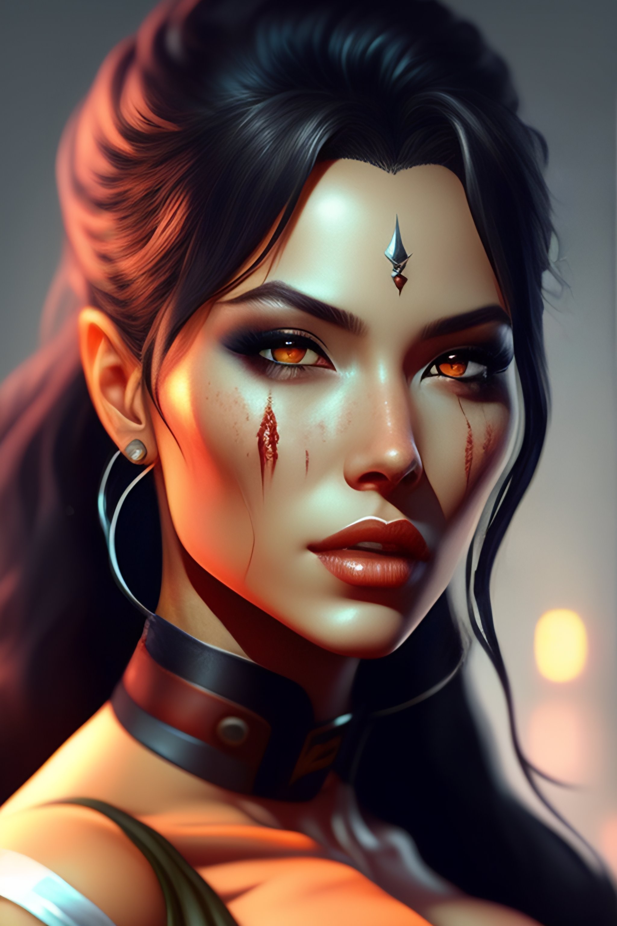 Lexica - Female zombie posing, detailed face, art, in the style of ...