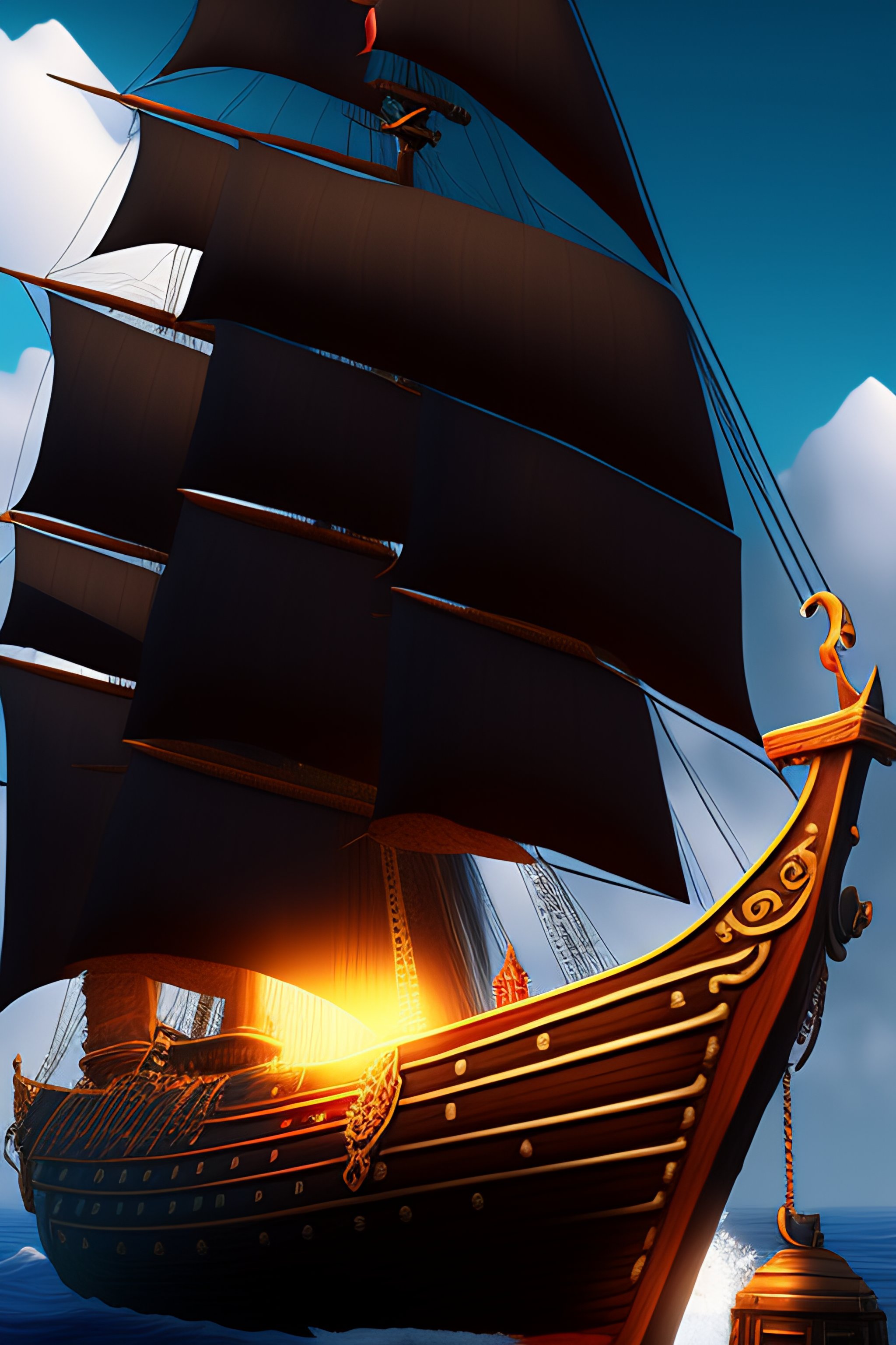 Lexica - Pirat Patty from Risen 2 Dark Waters CRPG on pirat ship, art