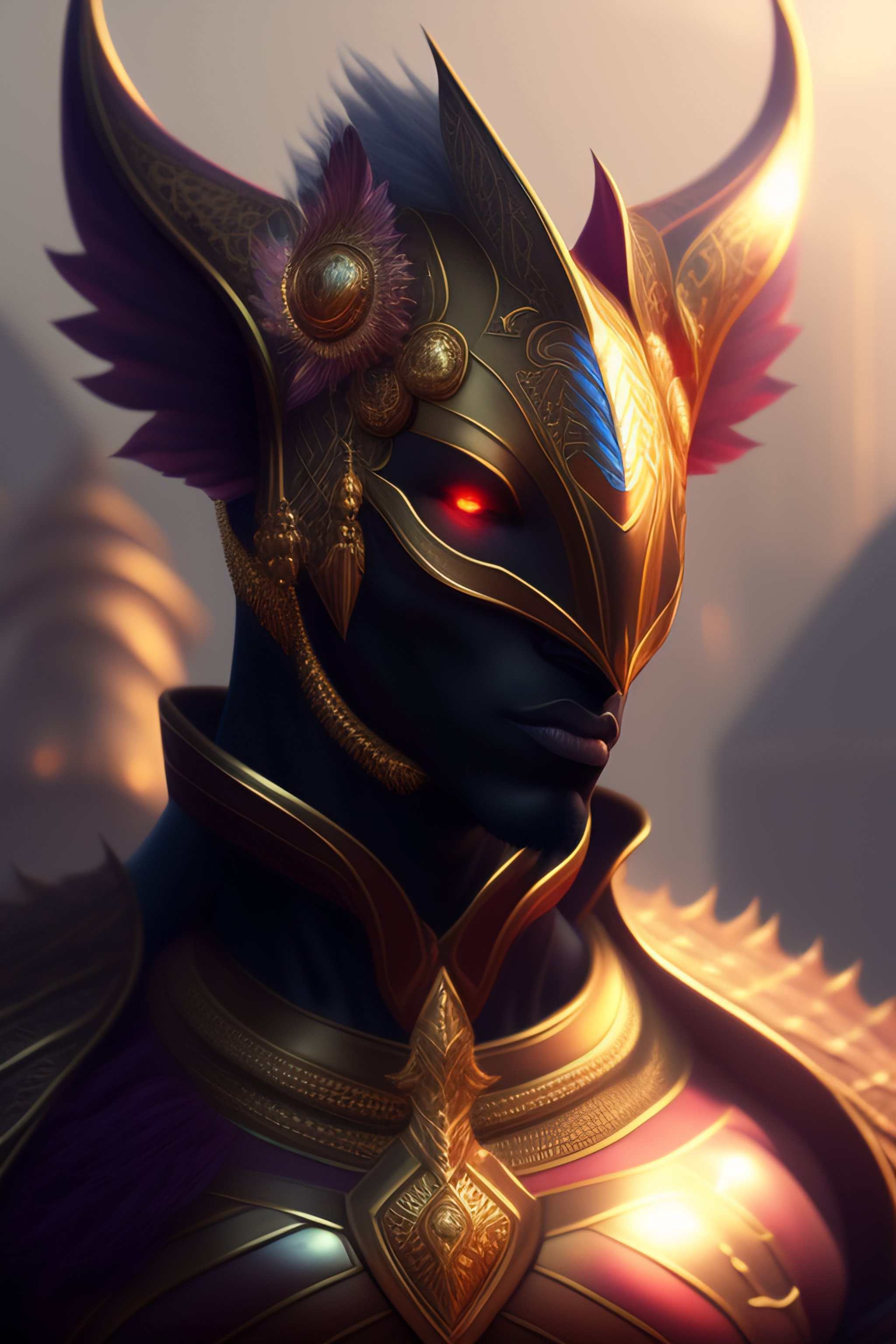 Lexica - Anthropomorphic triangle brain in edgy darkiron pugilist demon ...