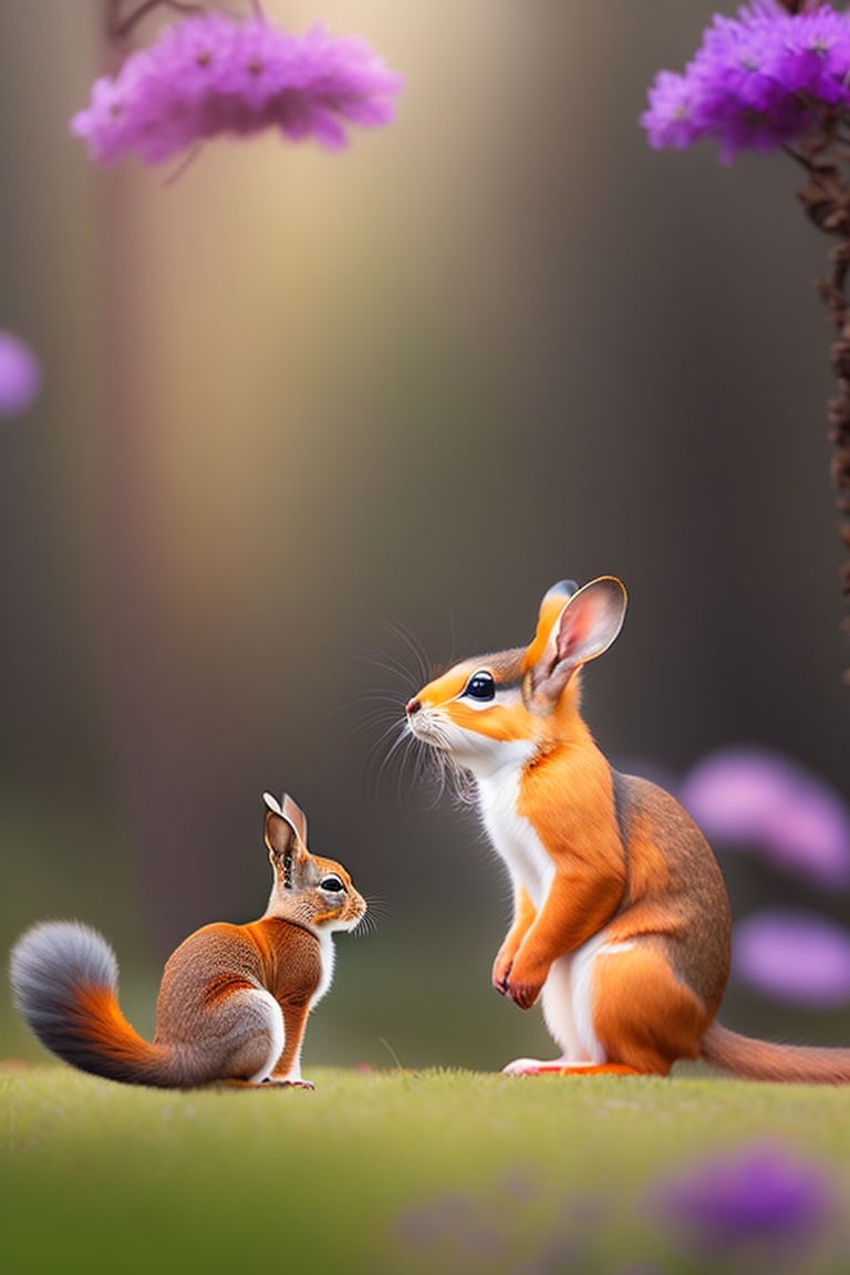 Lexica - Once, there was a squirrel named Lola and a rabbit named Rocky ...