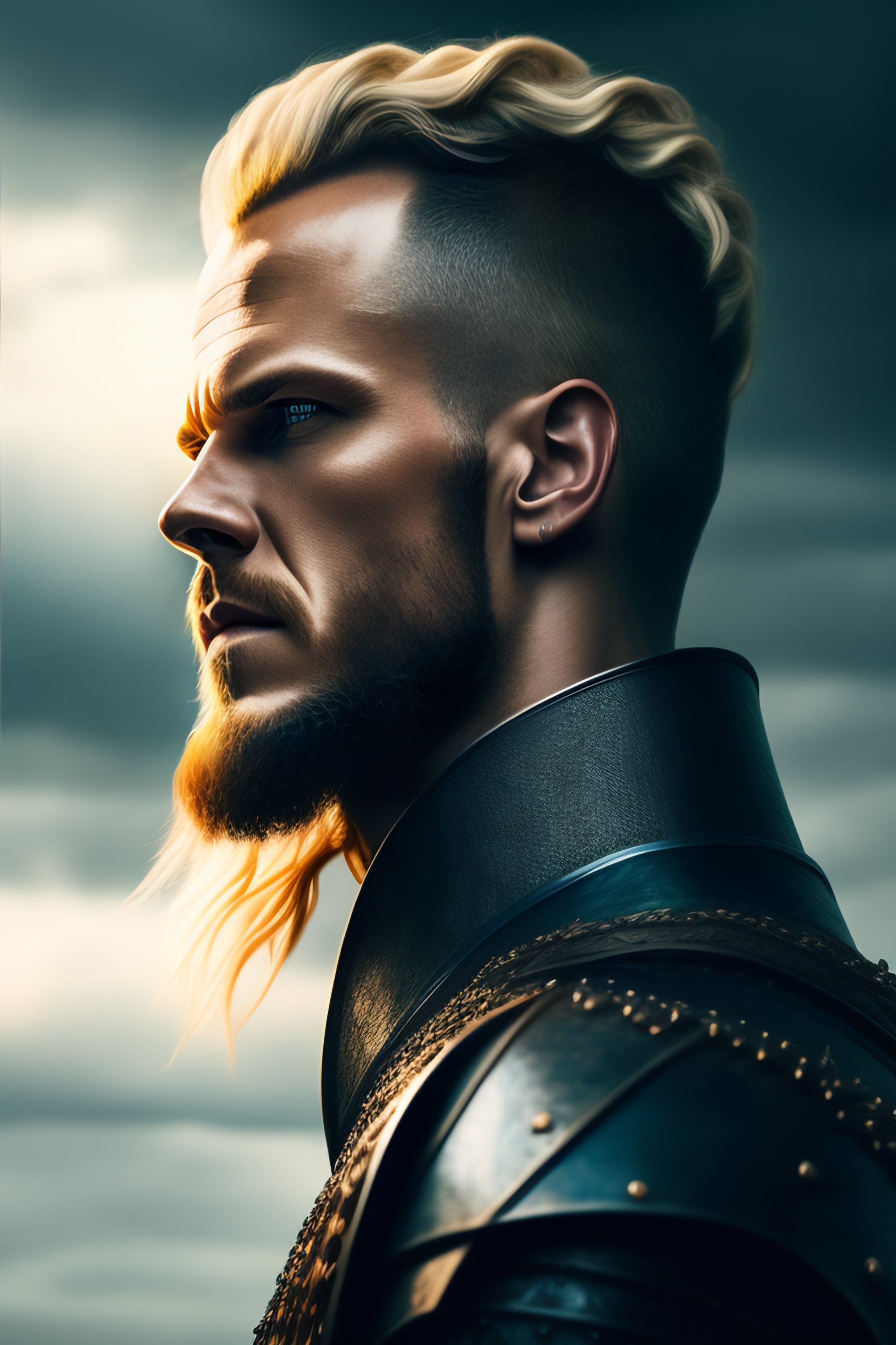Lexica - Portrait of Floki from Vikings sitting on top of a futuristic ...