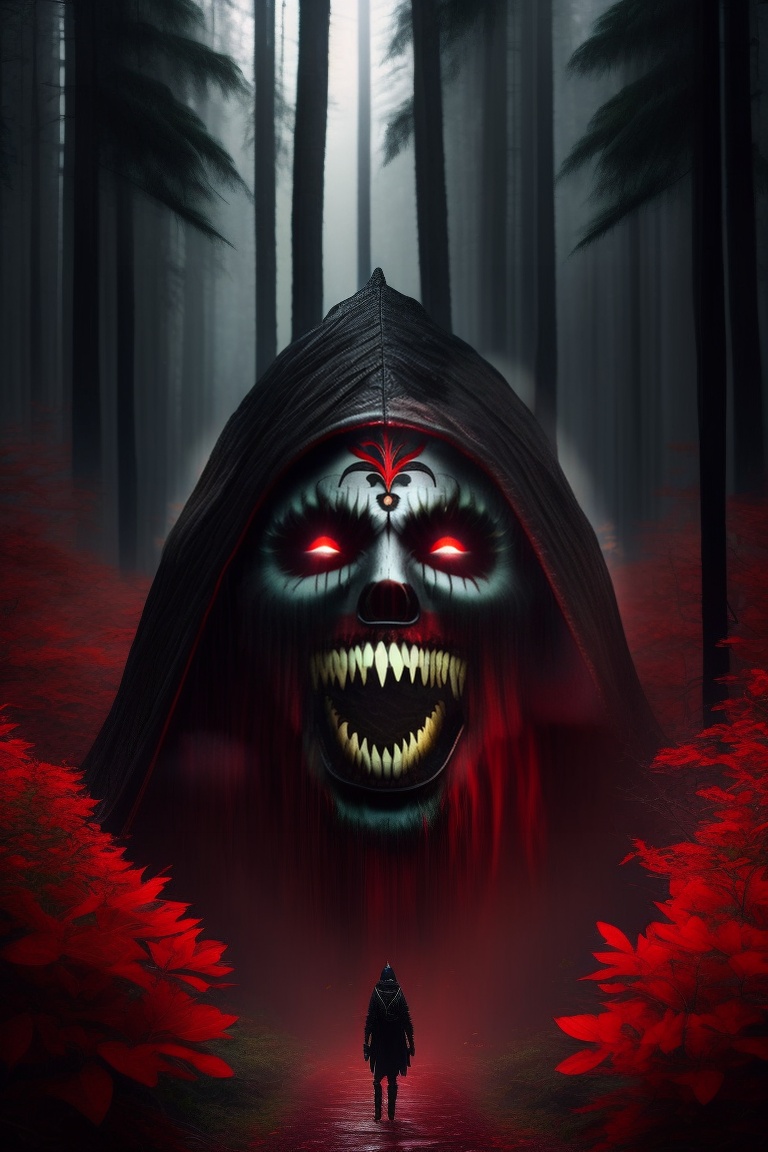 Lexica - Here's a prompt for you: Imagine a dark, eerie forest. You can ...