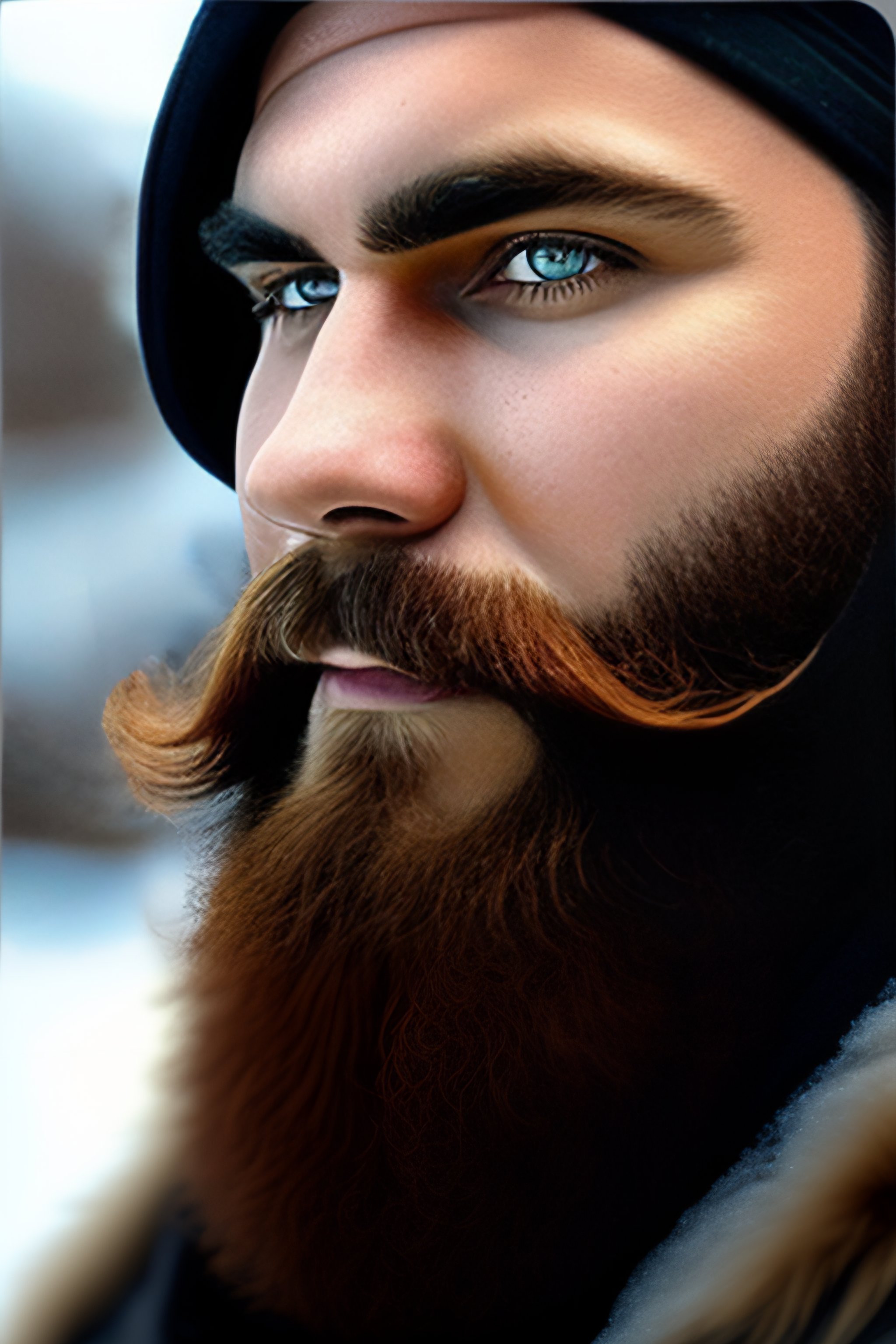 Lexica - A yeti with the face of a beard guy