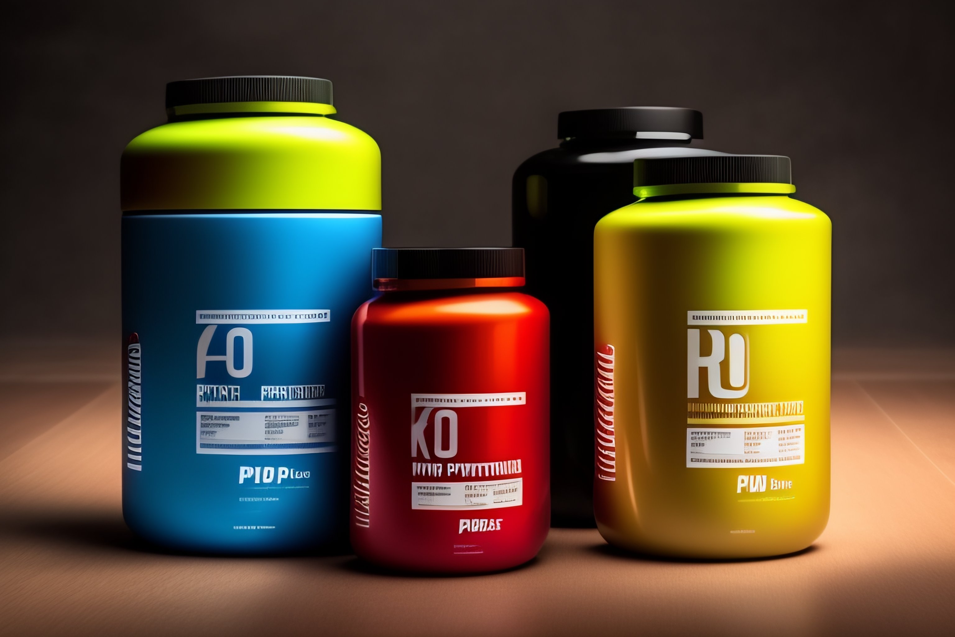Lexica - "Athlete Pro Nutrition" branded protein canisters with the ...